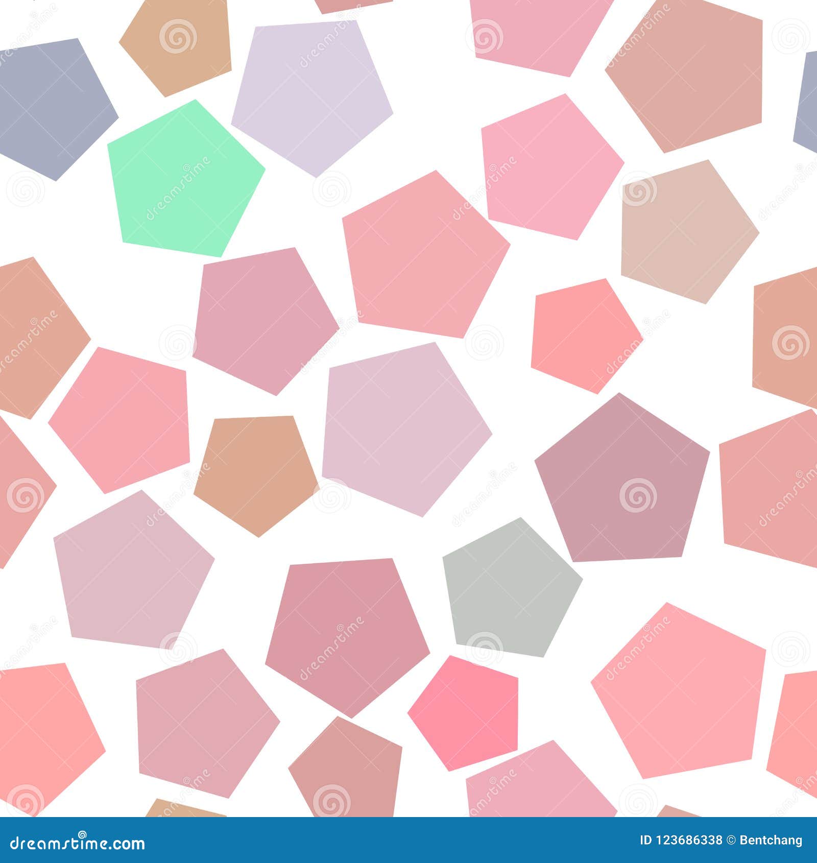 Seamless Abstract Geometric Background with Shape of Pentagon Pattern ...