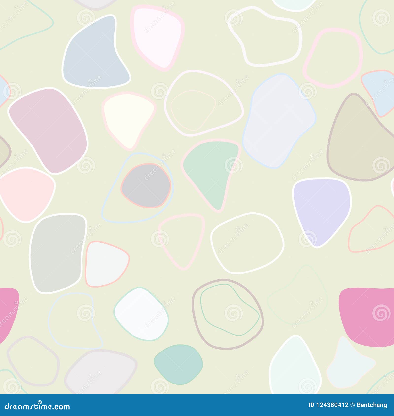 Seamless Abstract Geometric Background with Shape of Rounded Shapes ...