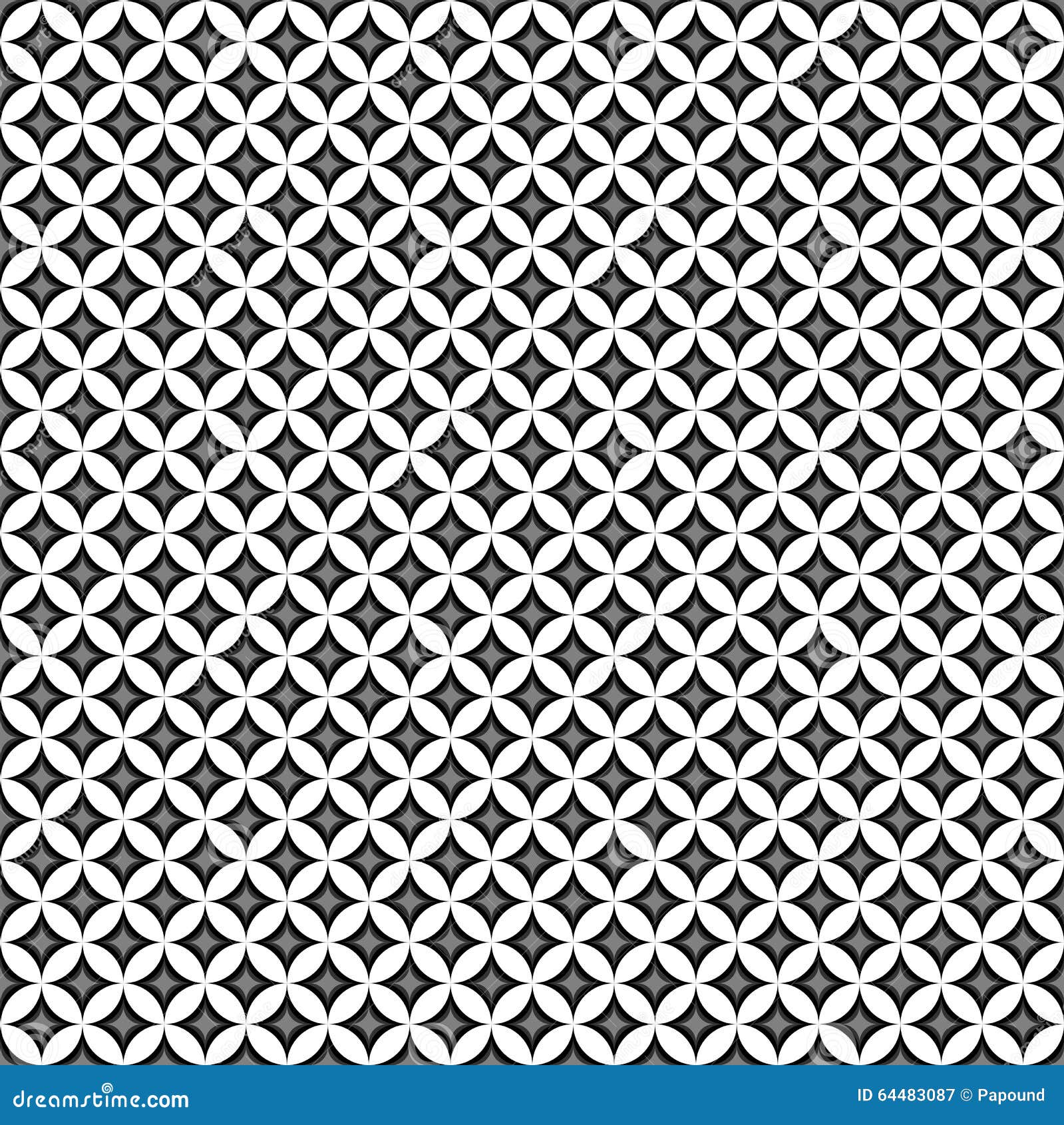 Seamless Abstract Geometric Circle Pattern Stock Vector - Illustration ...