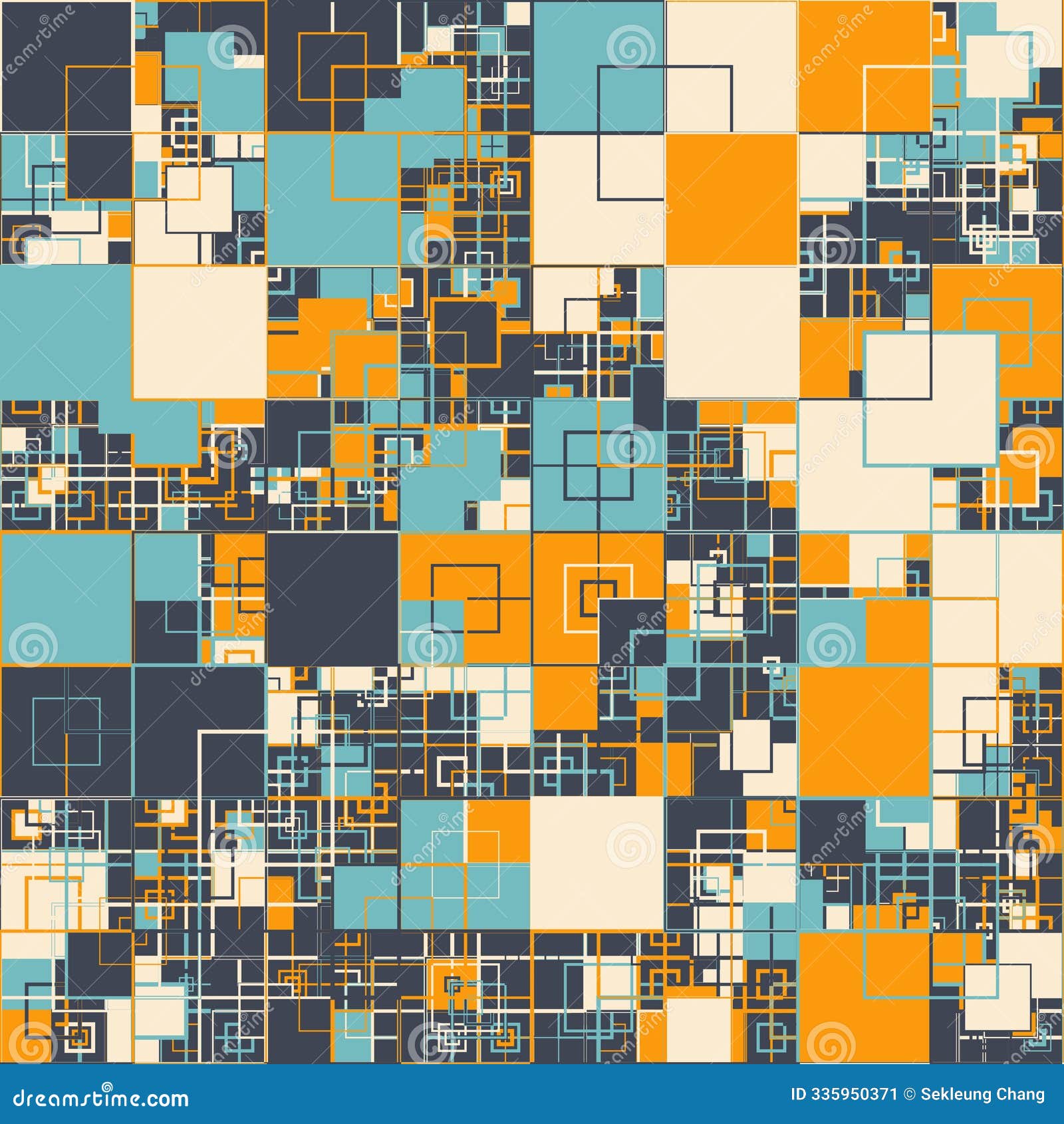 Seamless Abstract Geometric Composition with Multicolor Interlaced ...