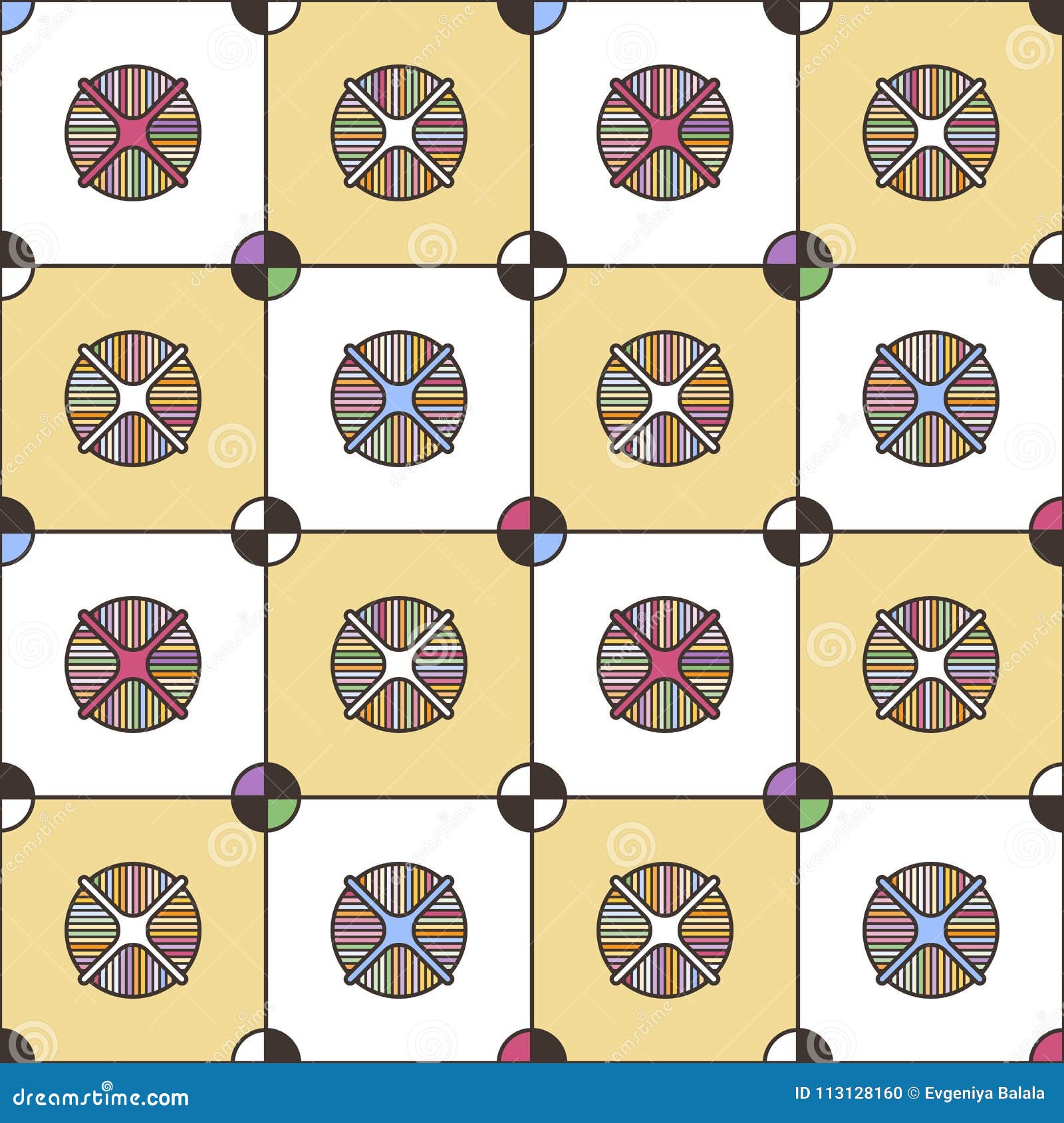 Seamless Abstract Geometric Mosaic Pattern Stock Vector - Illustration ...