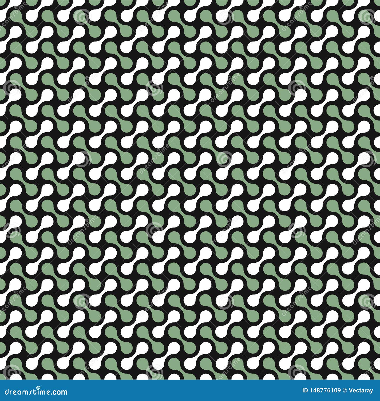 Seamless Abstract Geometric Organic Interlocking Shape Pattern. Stock ...