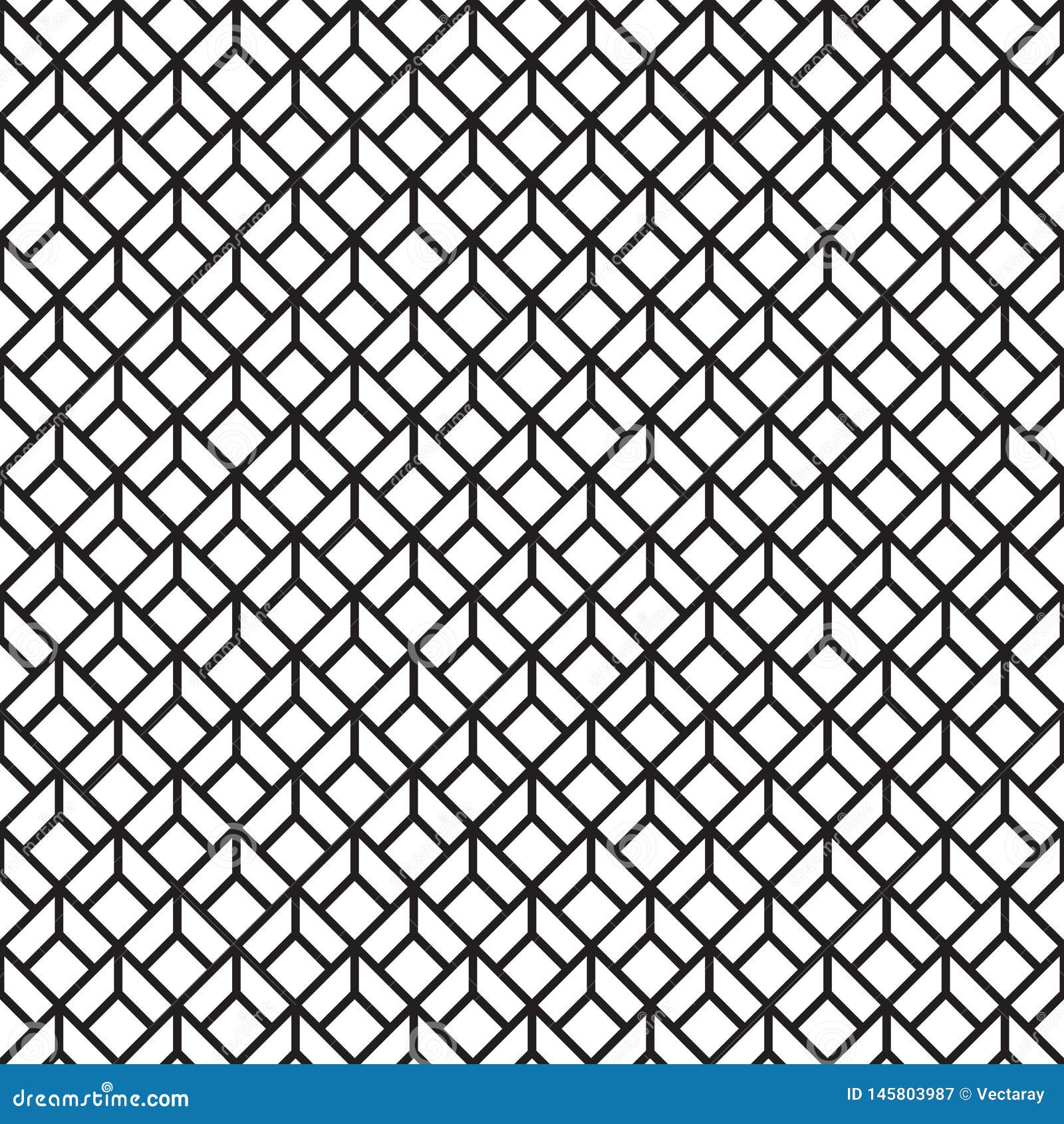 Seamless Abstract Geometric Wireframe Cube Pattern Background Stock ...