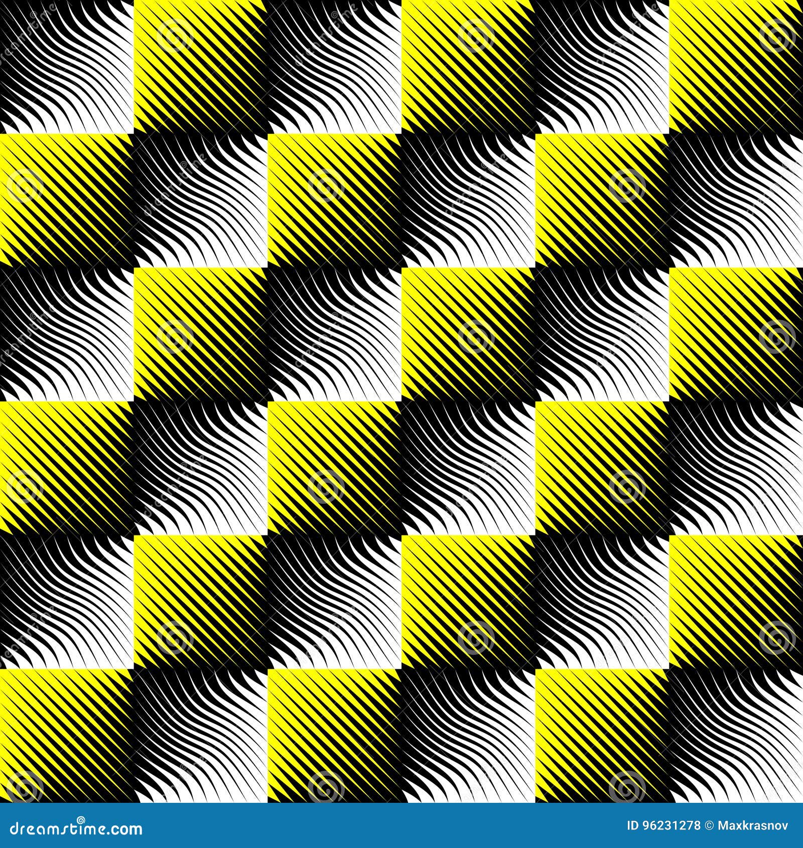 Seamless Abstract Geometric Pattern. Black and Yellow Diagonal Stock ...