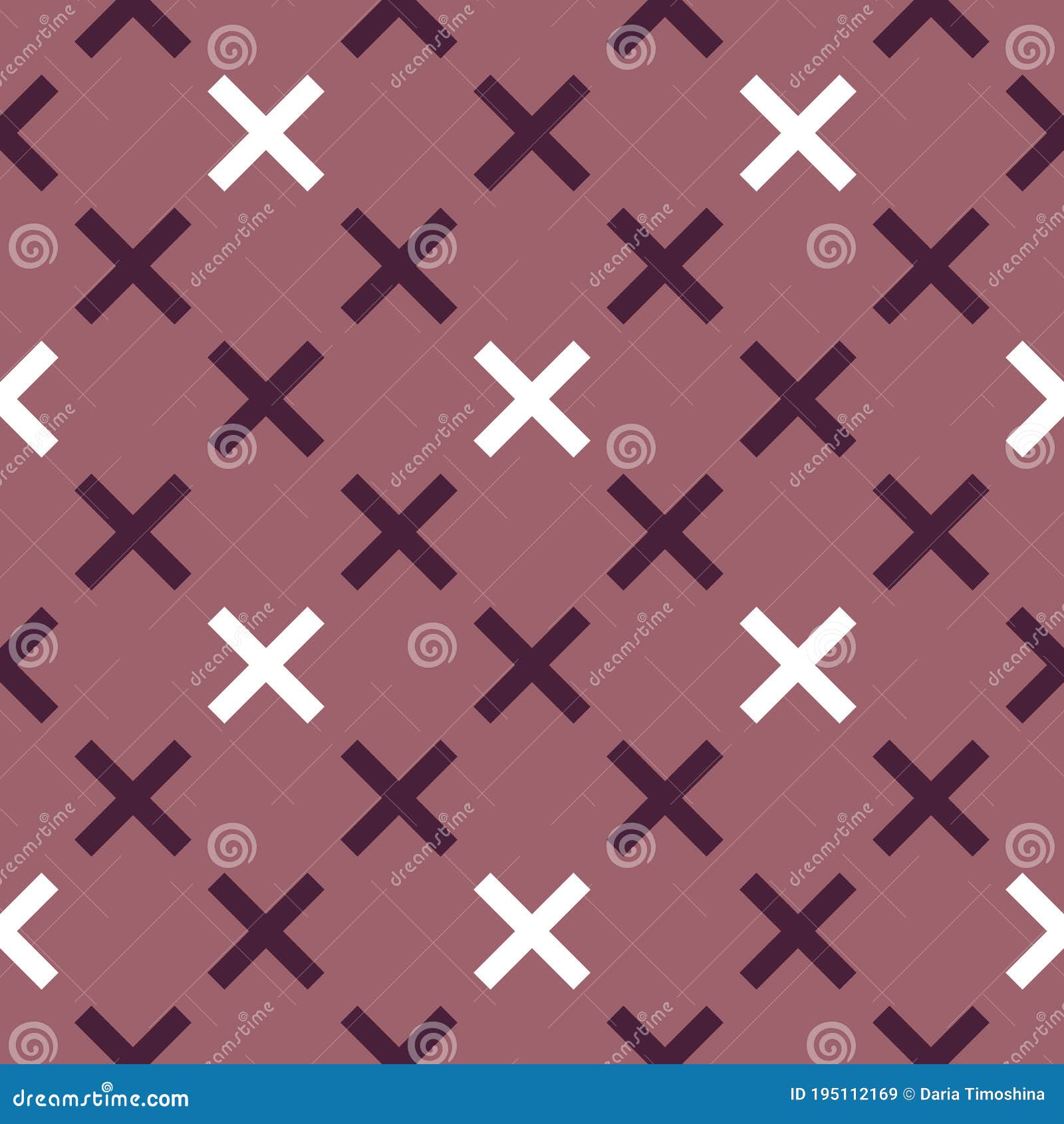Pattern Of Crosses. Vector Illustration Of Cross Seamless Pattern ...