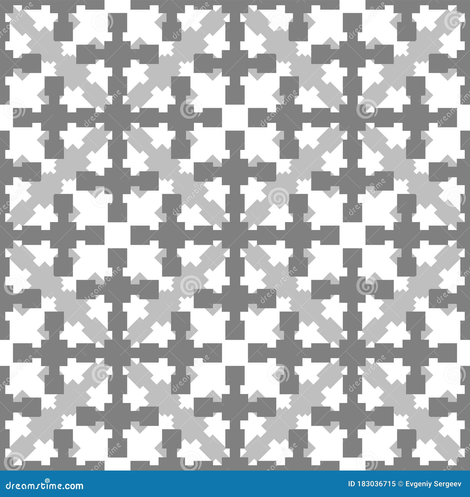 Seamless Abstract Geometric Pattern Crosses Squares on a White ...