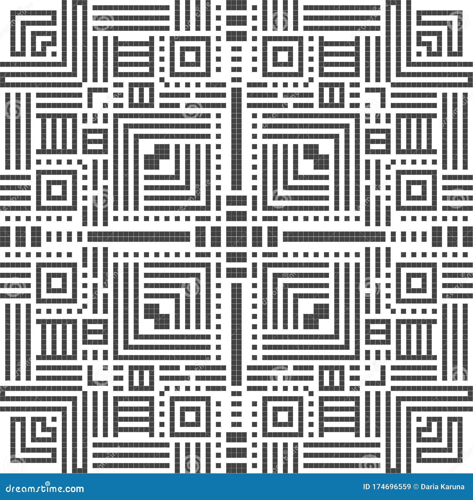 Seamless Abstract Geometric Pattern. Elements of the Motif are Made in ...