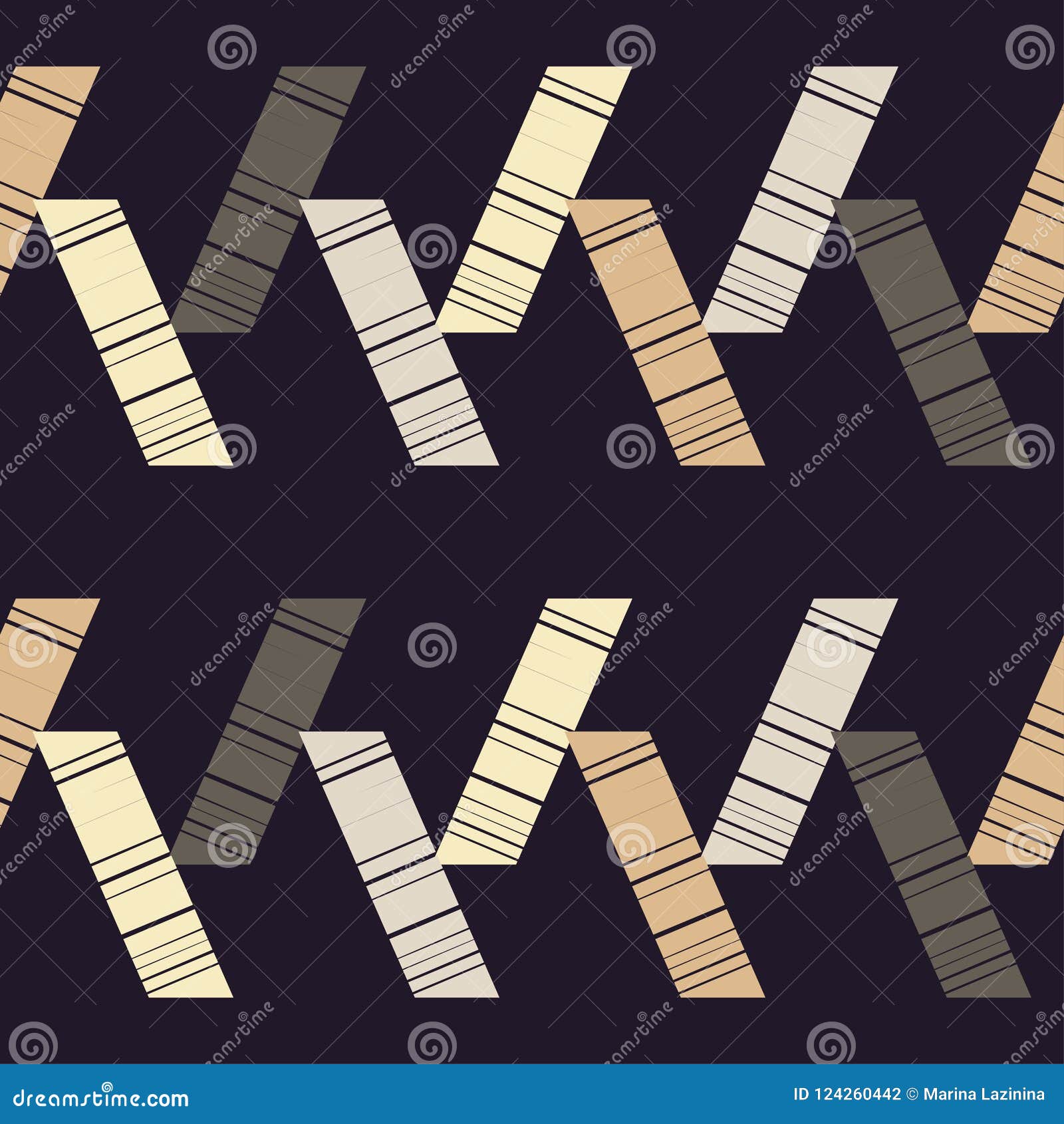 Seamless Abstract Geometric Pattern. Mosaic Texture. Brushwork. Hand ...