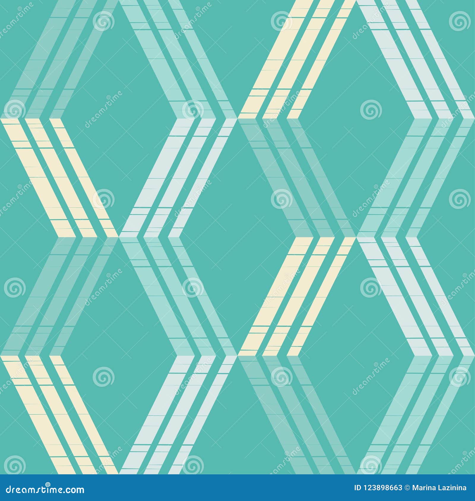 Seamless Abstract Geometric Pattern. Mosaic Texture. Brushwork. Hand ...