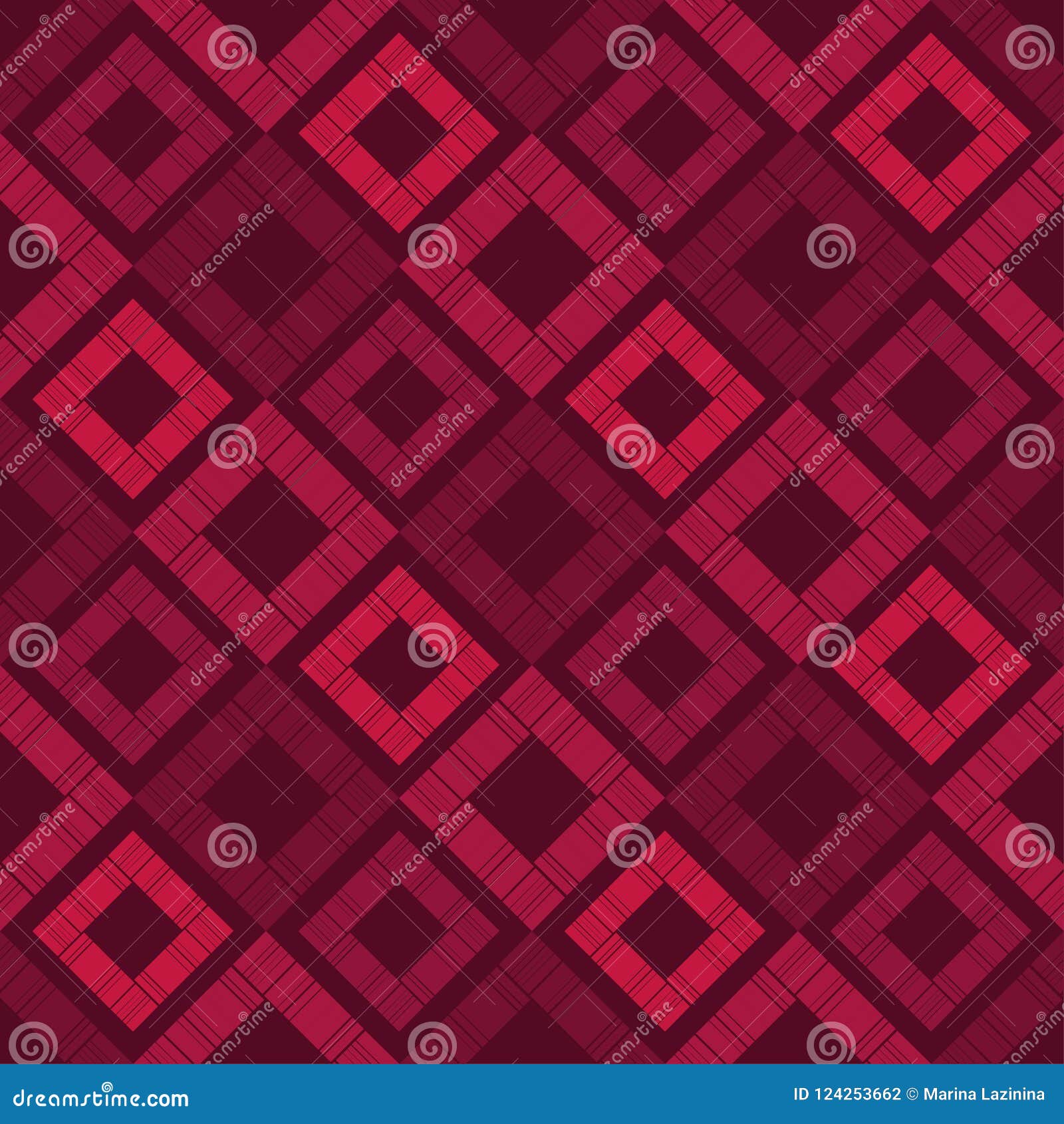 Seamless Abstract Geometric Pattern. Mosaic Texture. Brushwork. Hand ...