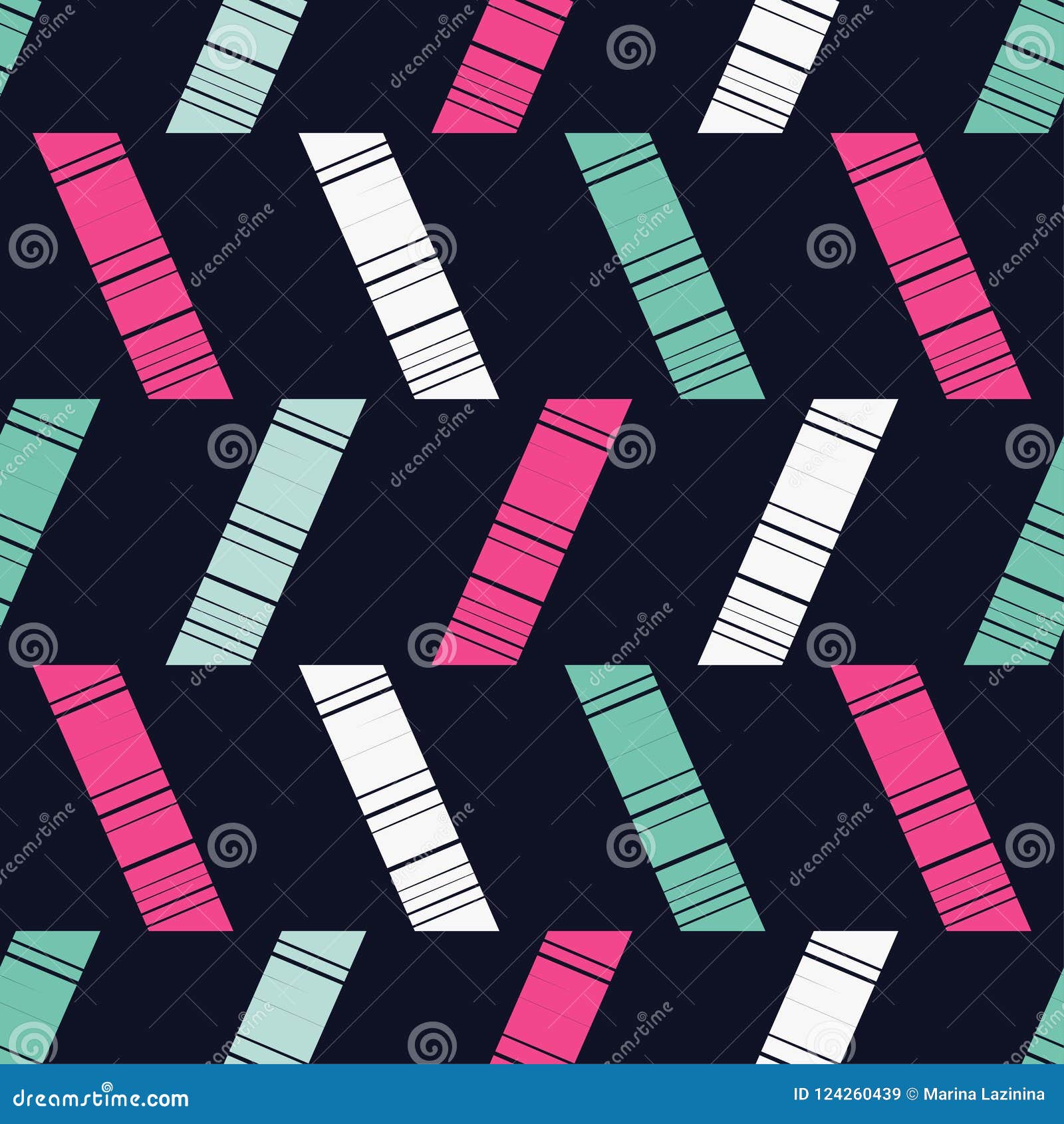 Seamless Abstract Geometric Pattern. Mosaic Texture. Brushwork. Hand ...