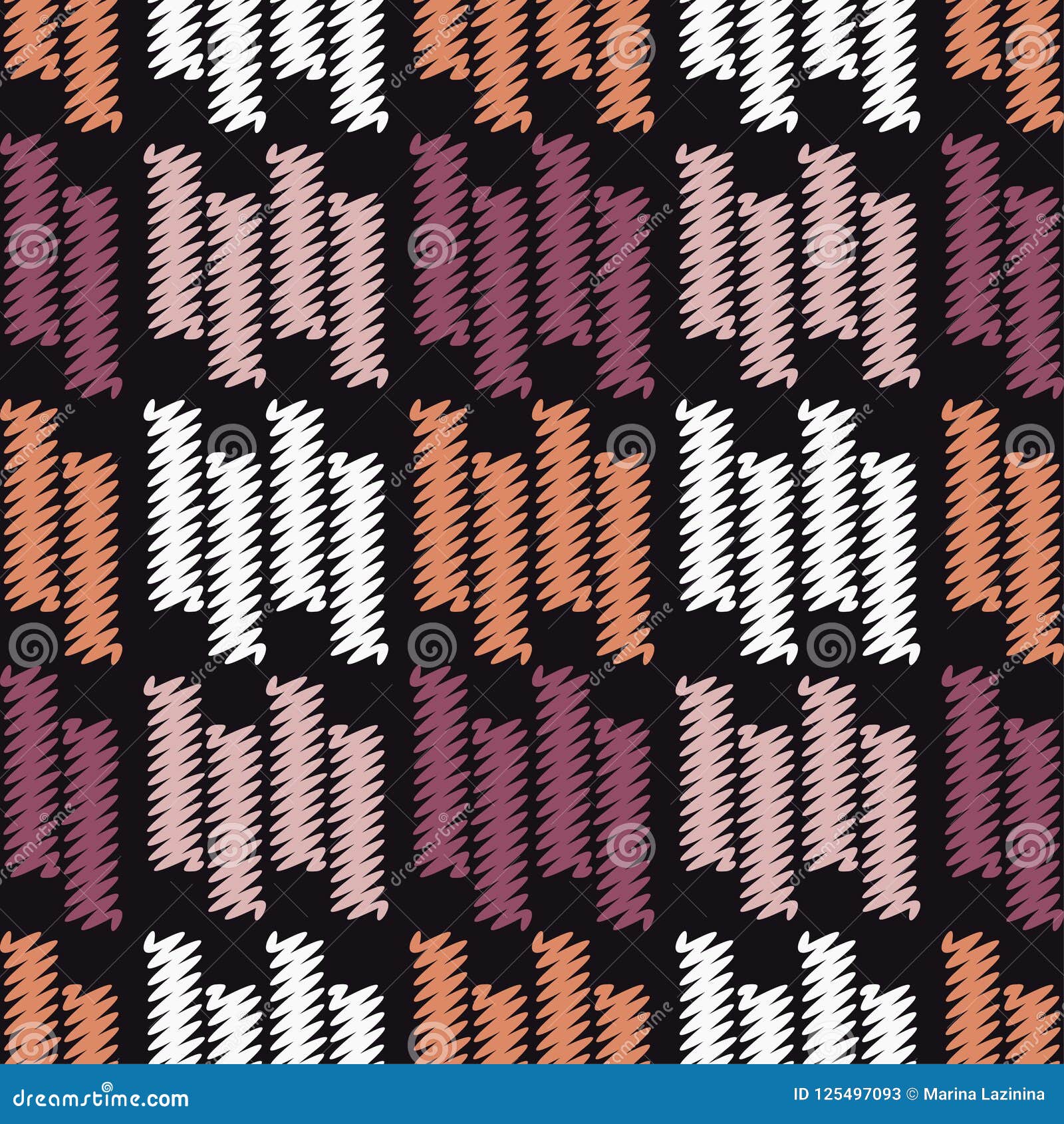 Seamless Abstract Geometric Pattern. Mosaic Texture. Brushwork. Hand ...