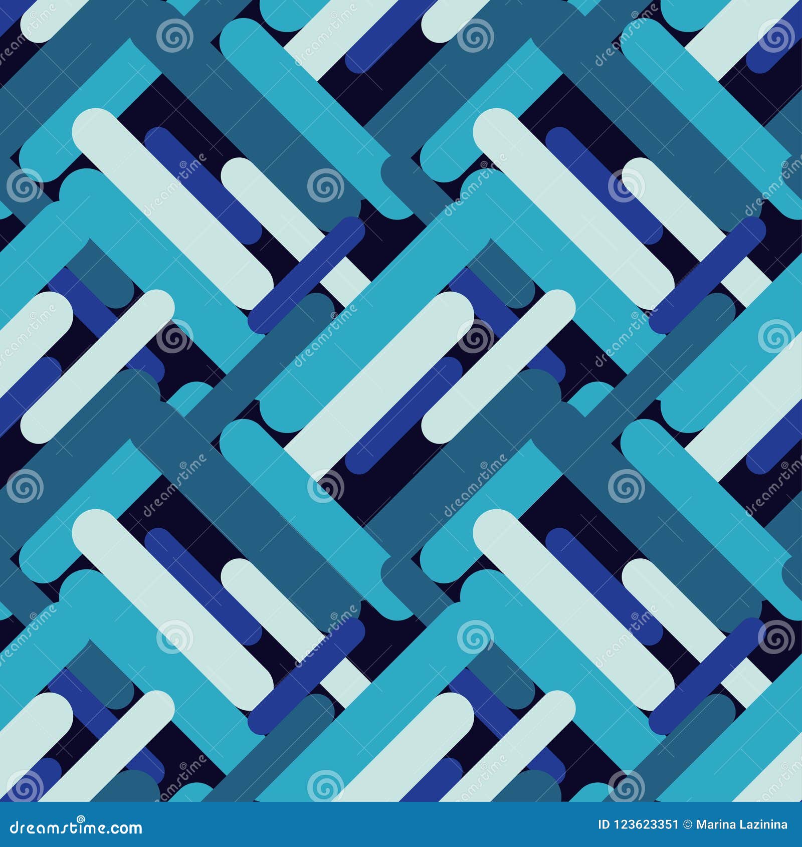 Seamless Abstract Geometric Pattern. Mosaic Texture. Dynamic Shapes ...