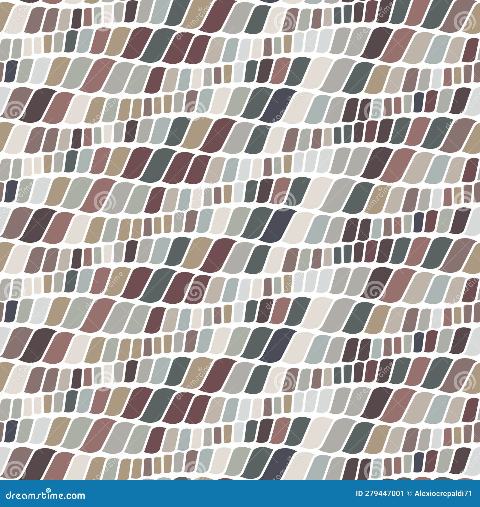 Seamless Abstract Geometric Pattern. Multicolored Twisted Ropes on a ...