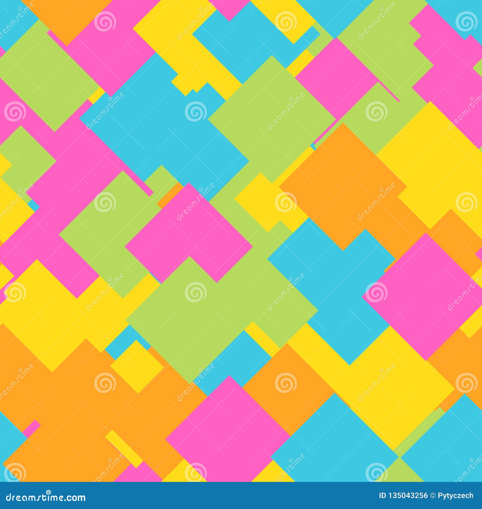 Seamless Abstract Geometric Pattern of Overlapping Squares in Random ...