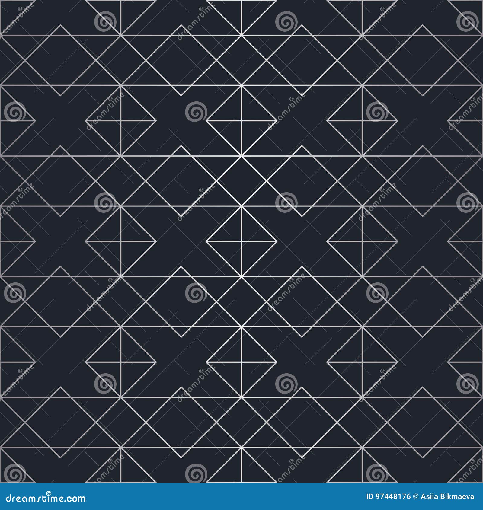Seamless Abstract Geometric Pattern. Silver Background Stock Vector ...