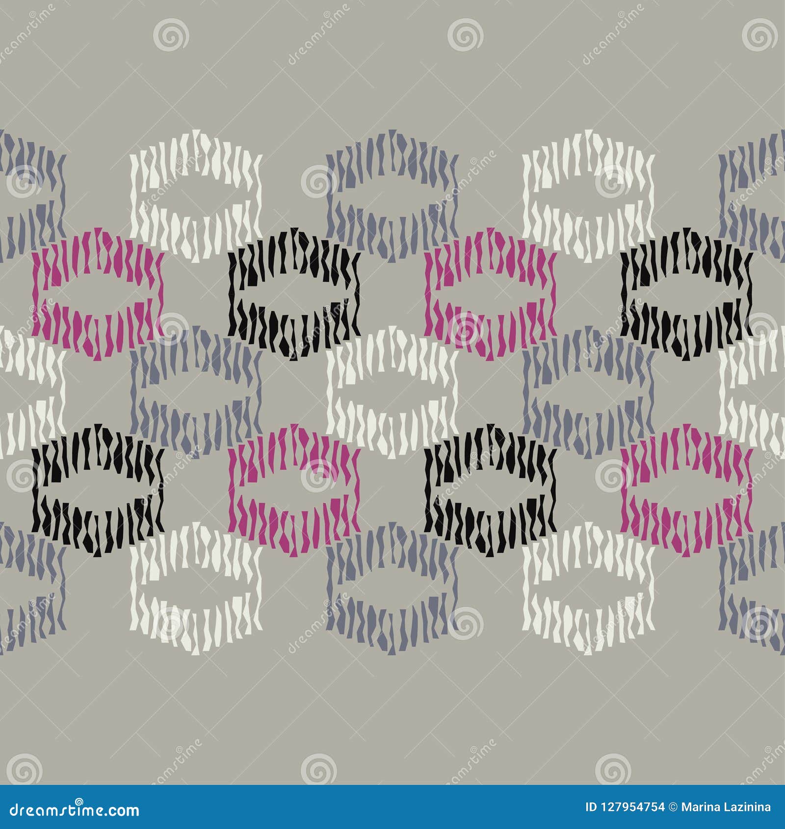 Seamless Abstract Geometric Pattern. Strips. Mosaic Texture. Brushwork ...