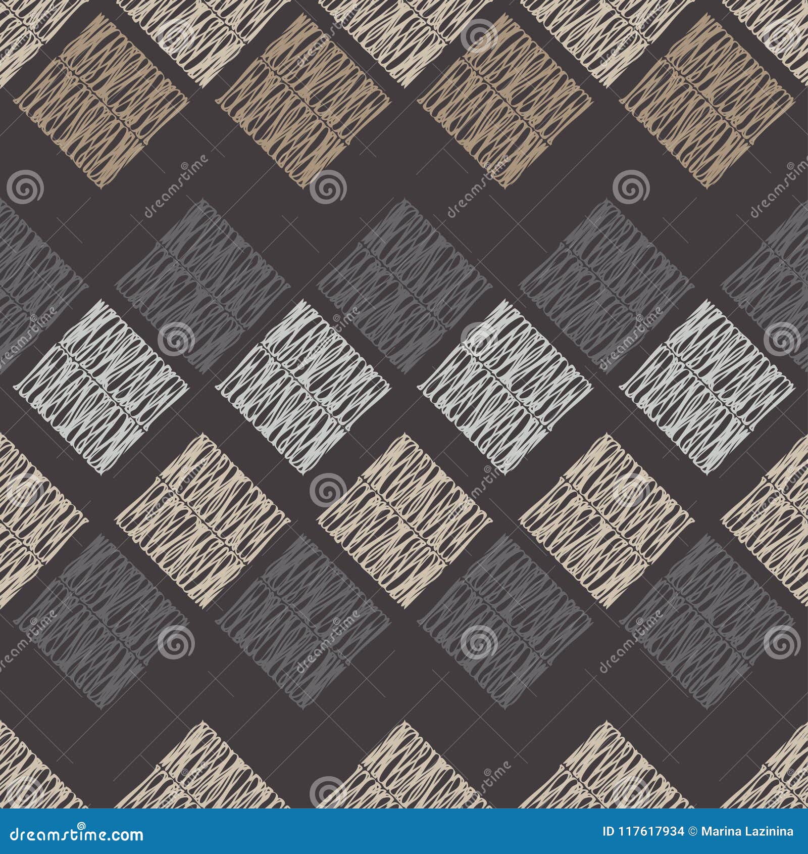 Seamless Abstract Geometric Pattern. the Texture of Rhombus. Brushwork ...