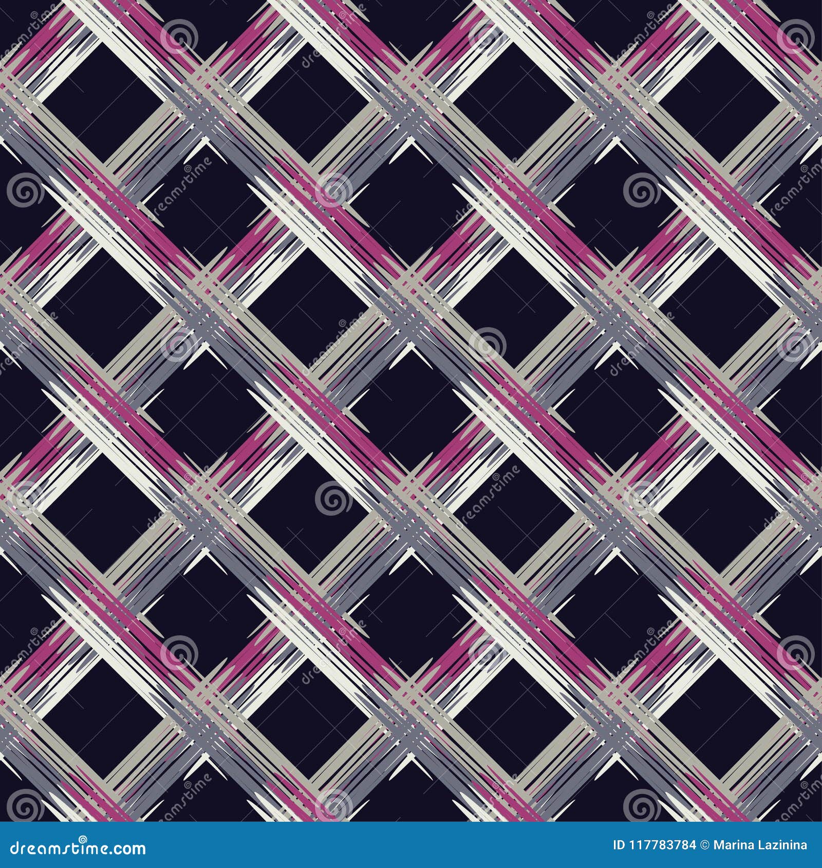 Seamless Abstract Geometric Pattern. the Texture of Rhombus. Brushwork ...
