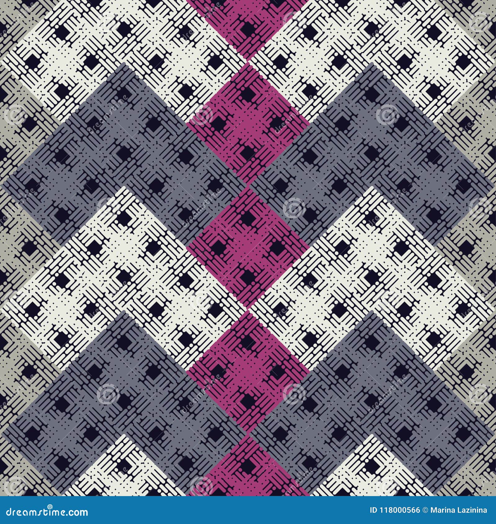 Seamless Abstract Geometric Pattern. the Texture of Rhombus. Brushwork ...