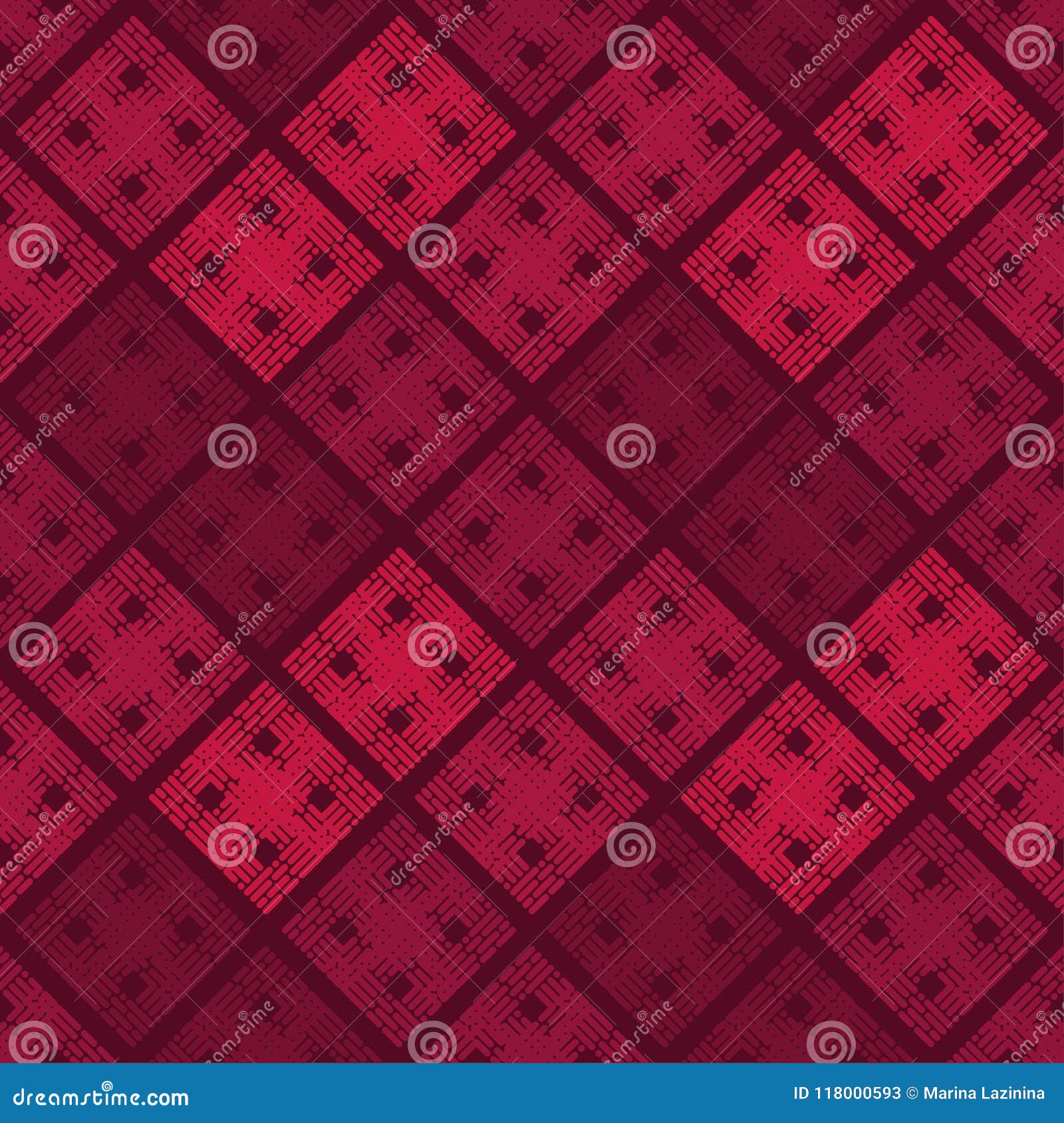 Seamless Abstract Geometric Pattern. the Texture of Rhombus. Brushwork ...
