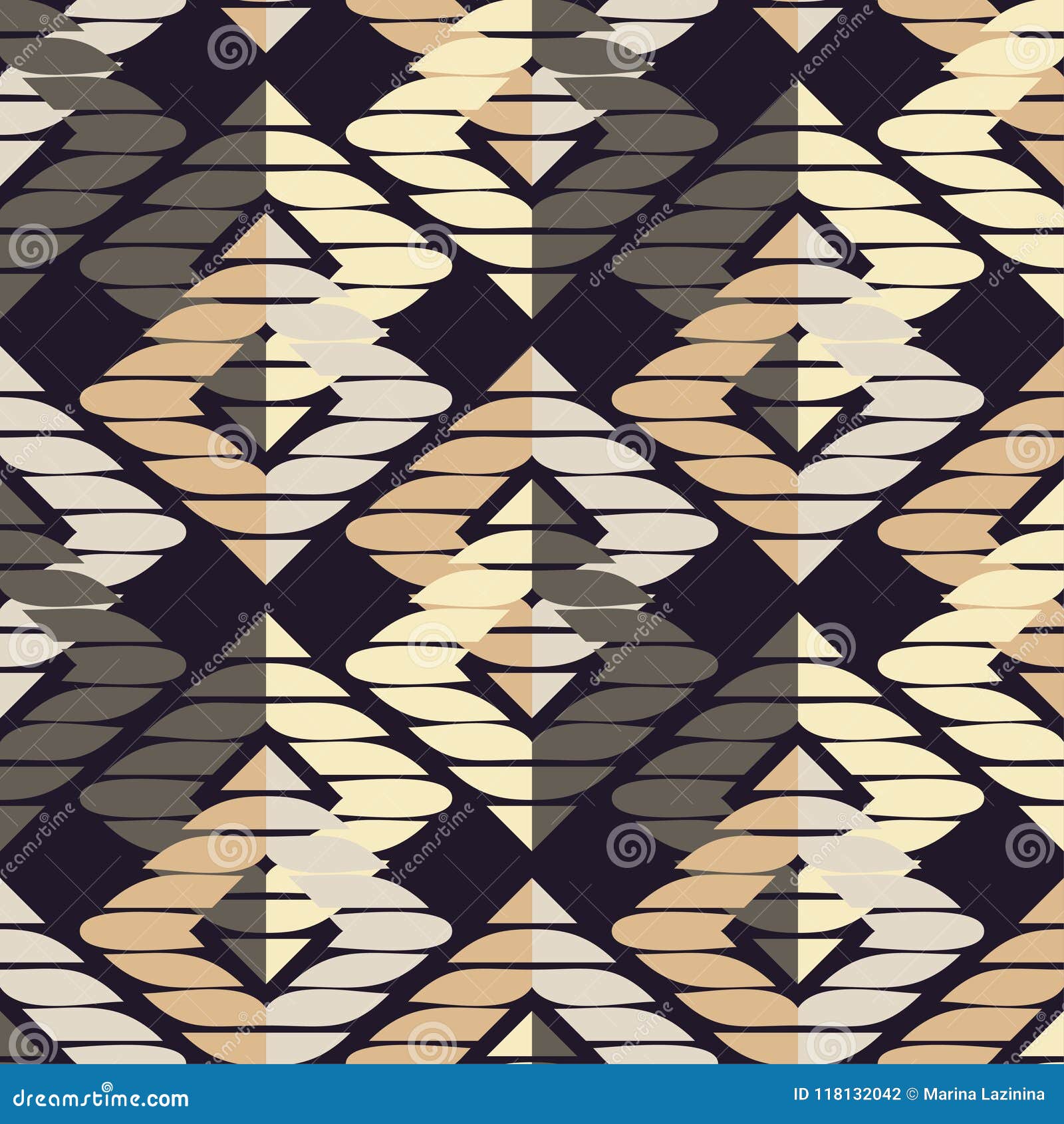 Seamless Abstract Geometric Pattern. the Texture of Rhombus. Brushwork ...