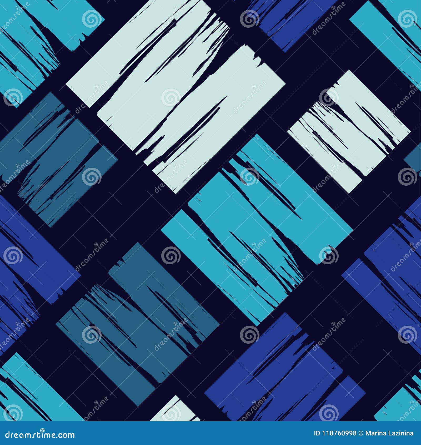 Seamless Abstract Geometric Pattern. the Texture of Rhombus. Brushwork ...