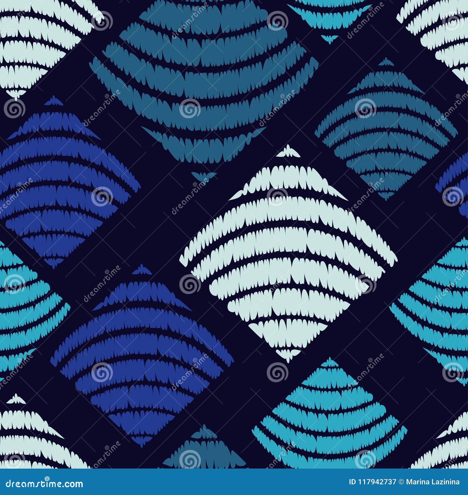 Seamless Abstract Geometric Pattern. the Texture of Rhombus. Brushwork ...