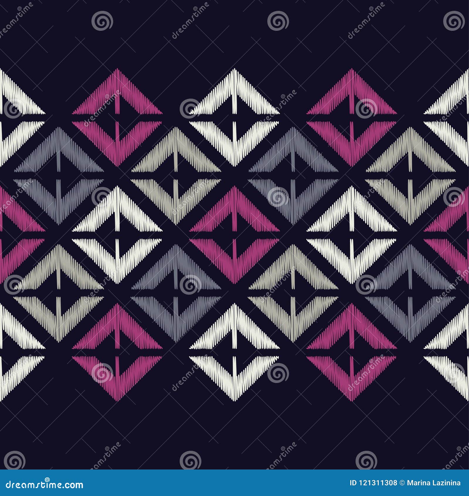 Seamless Abstract Geometric Pattern. the Texture of Rhombus. Brushwork ...