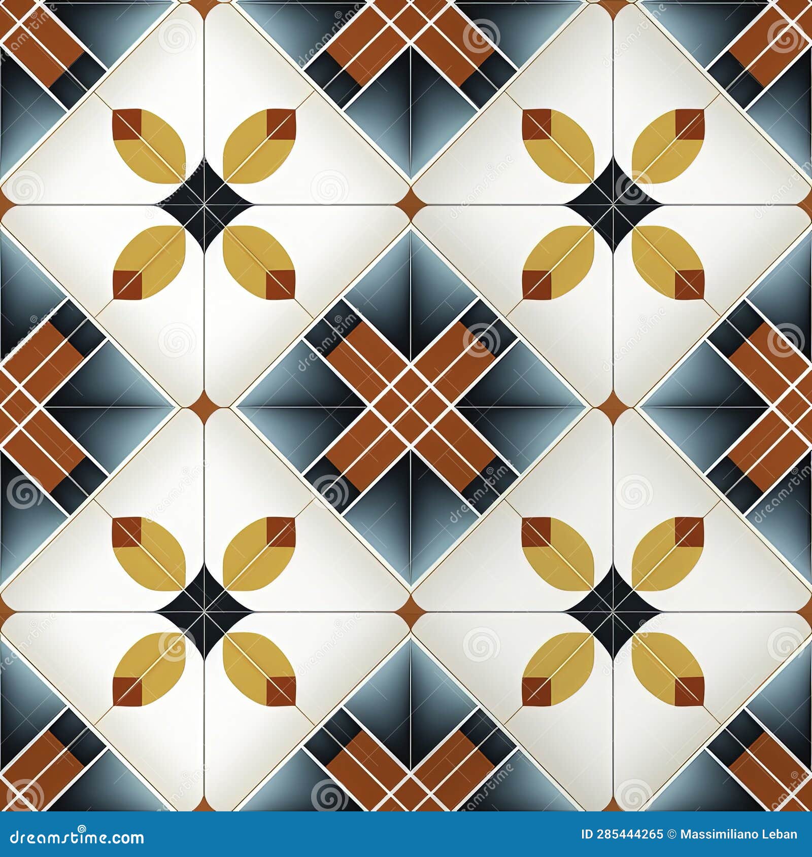 Seamless Abstract Geometric Pattern. Tile Stock Illustration ...