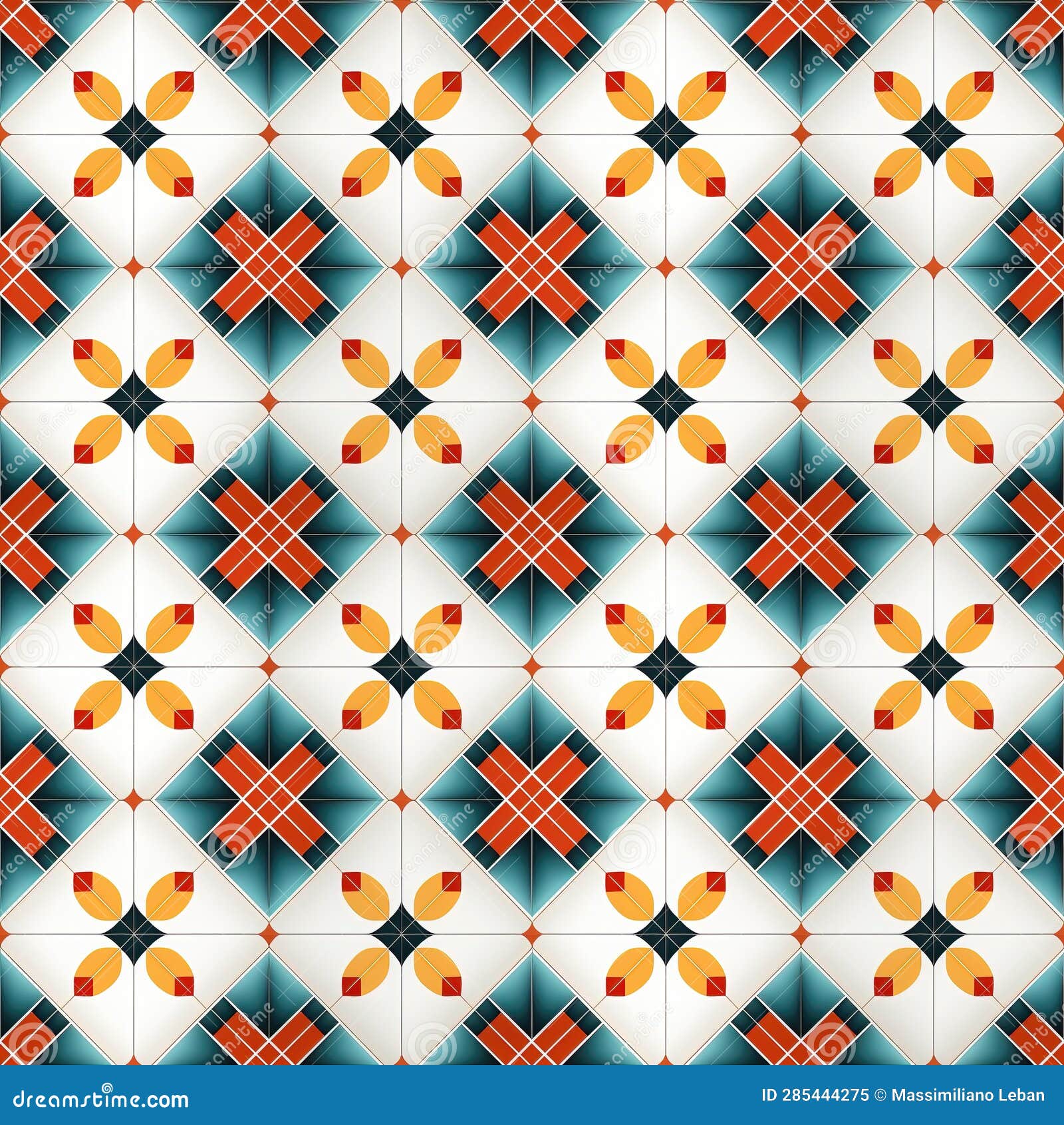 Seamless Abstract Geometric Pattern. Tile Stock Illustration ...