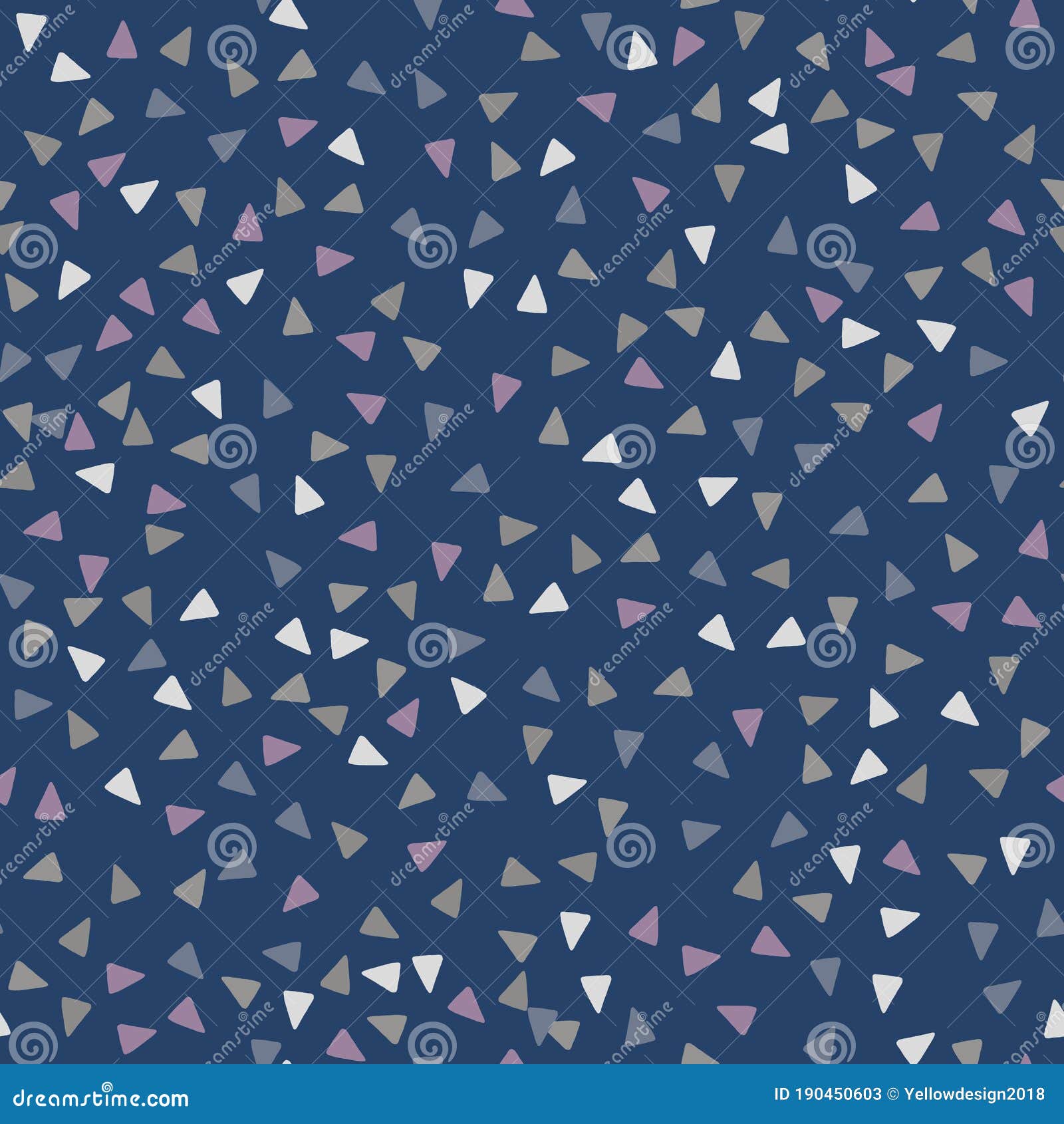 Seamless Abstract Geometric Pattern with Triangles in Blue and Navy ...
