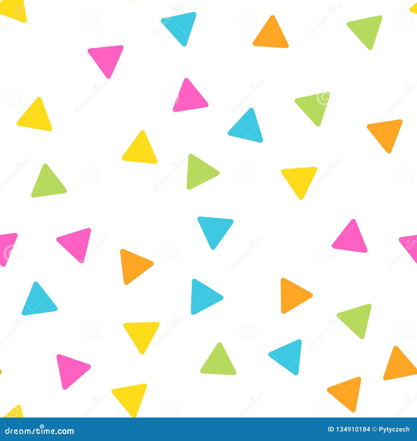 Seamless Abstract Geometric Pattern of Triangles in Random Order. Funny ...