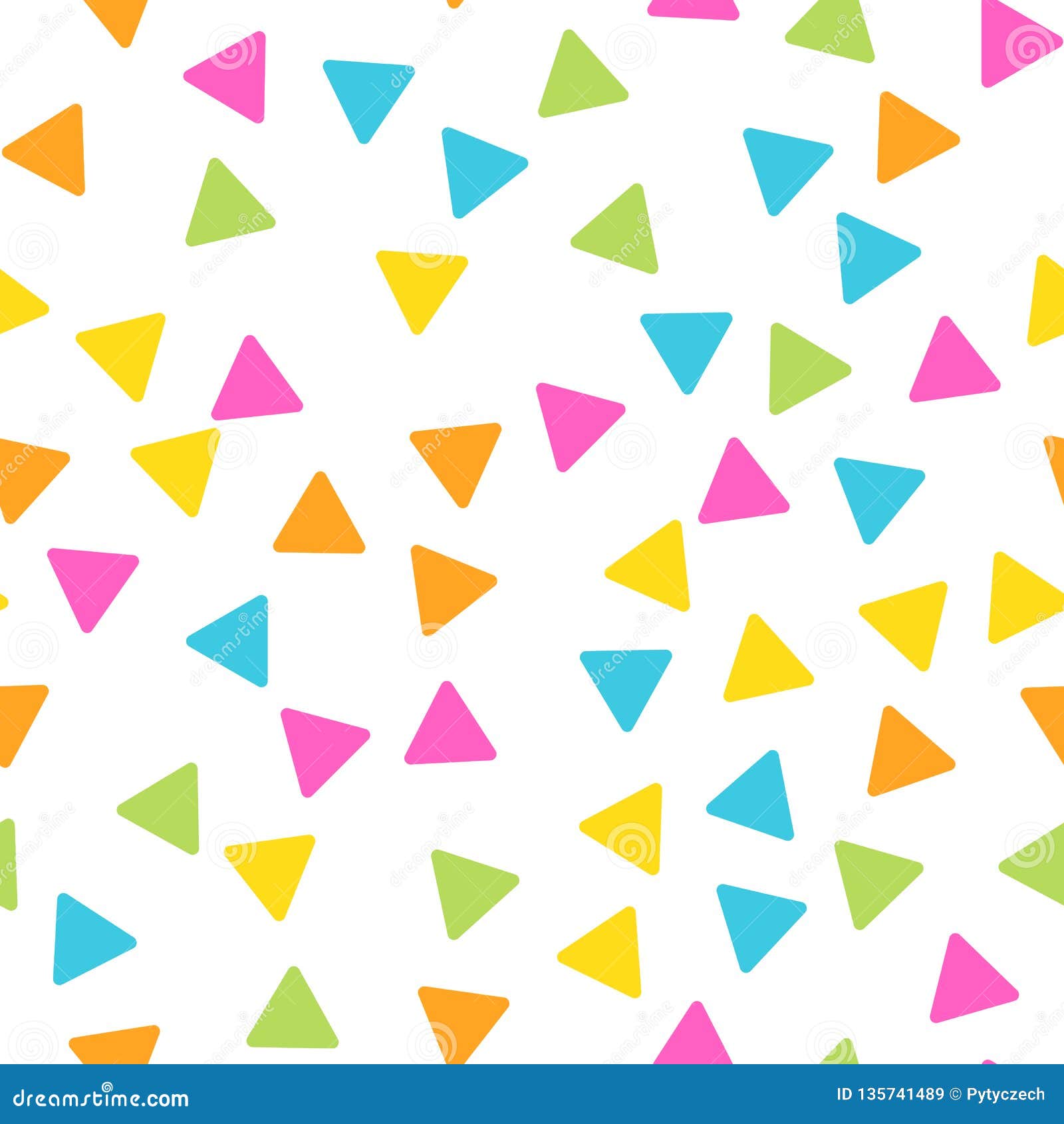 Seamless Abstract Geometric Pattern of Triangles in Random Order. Funny ...