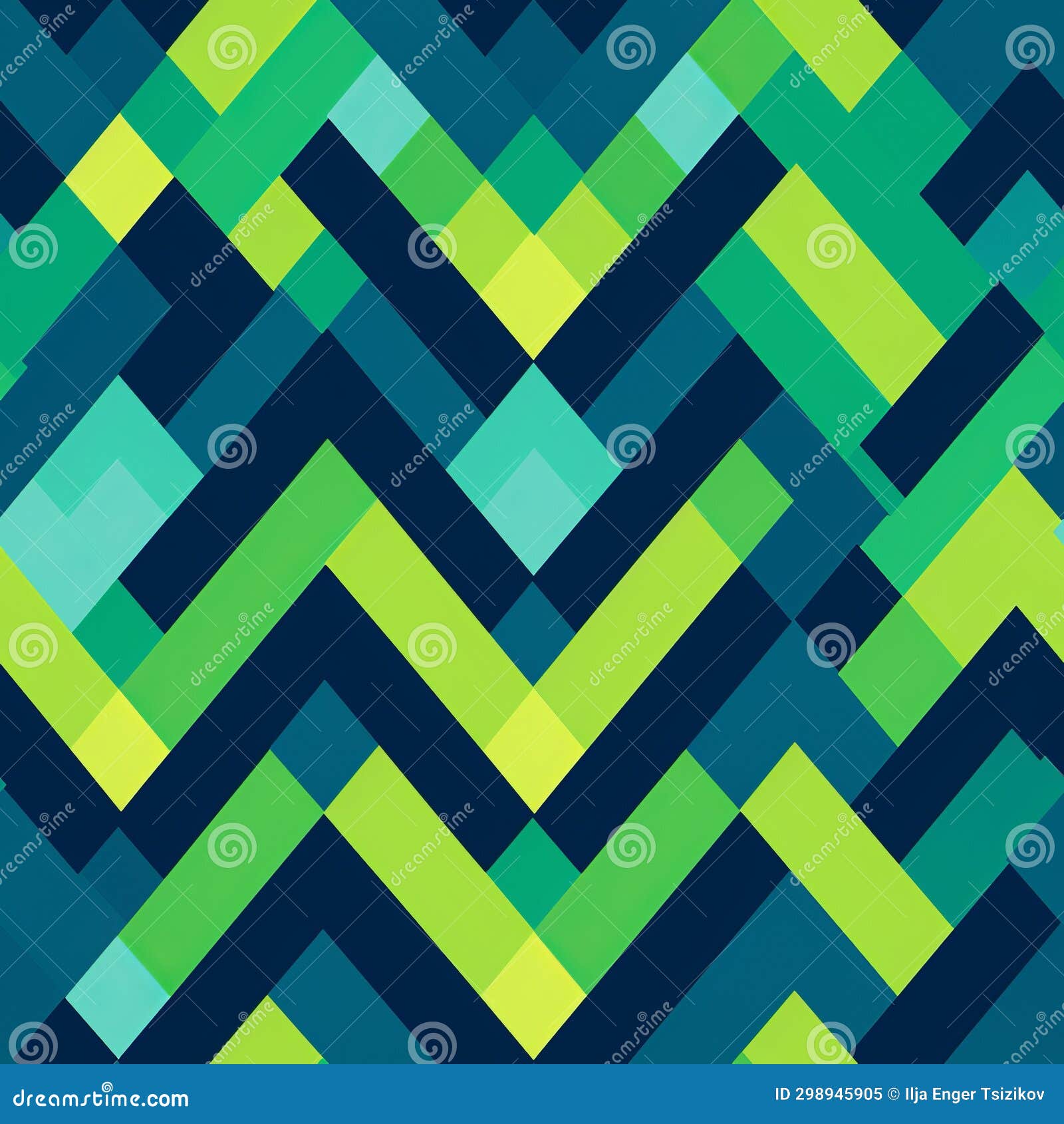 Seamless Abstract Geometric Pattern with Vibrant Green Colors for ...