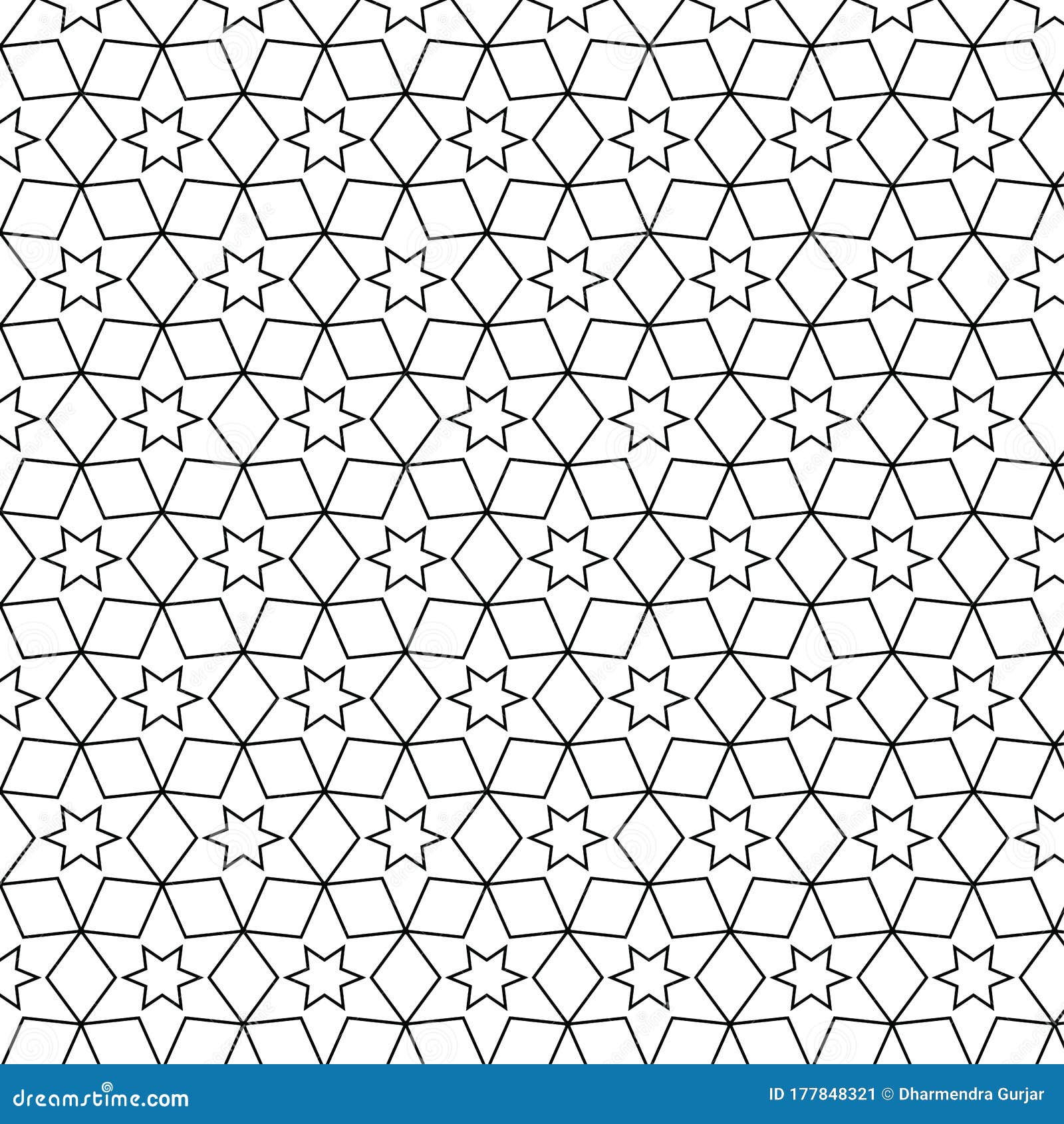 Seamless Abstract Geometric Pattern on White Background. Made with ...