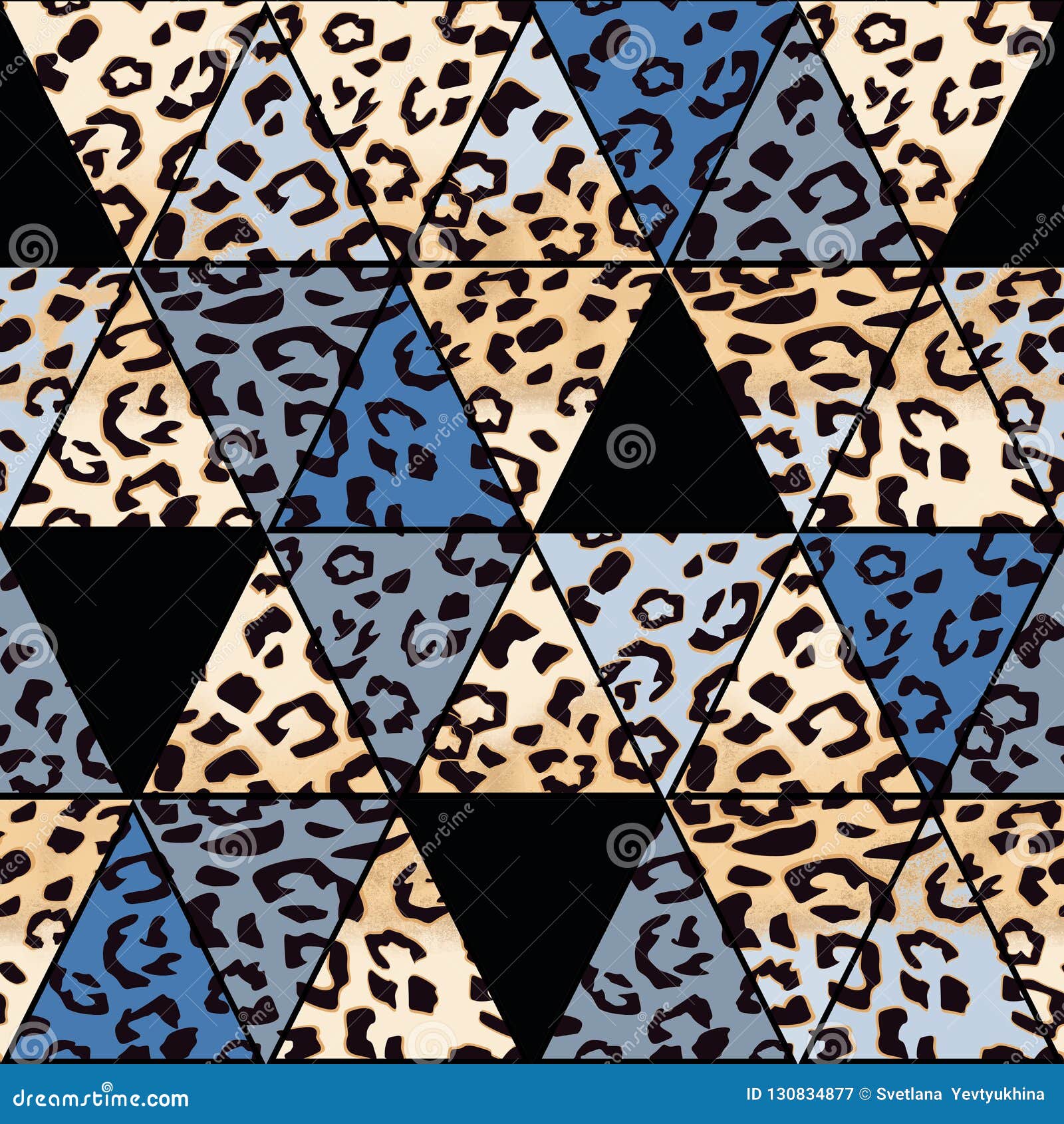 Seamless Abstract Geometric Print. Leopard Skin. Patchwork Stock ...