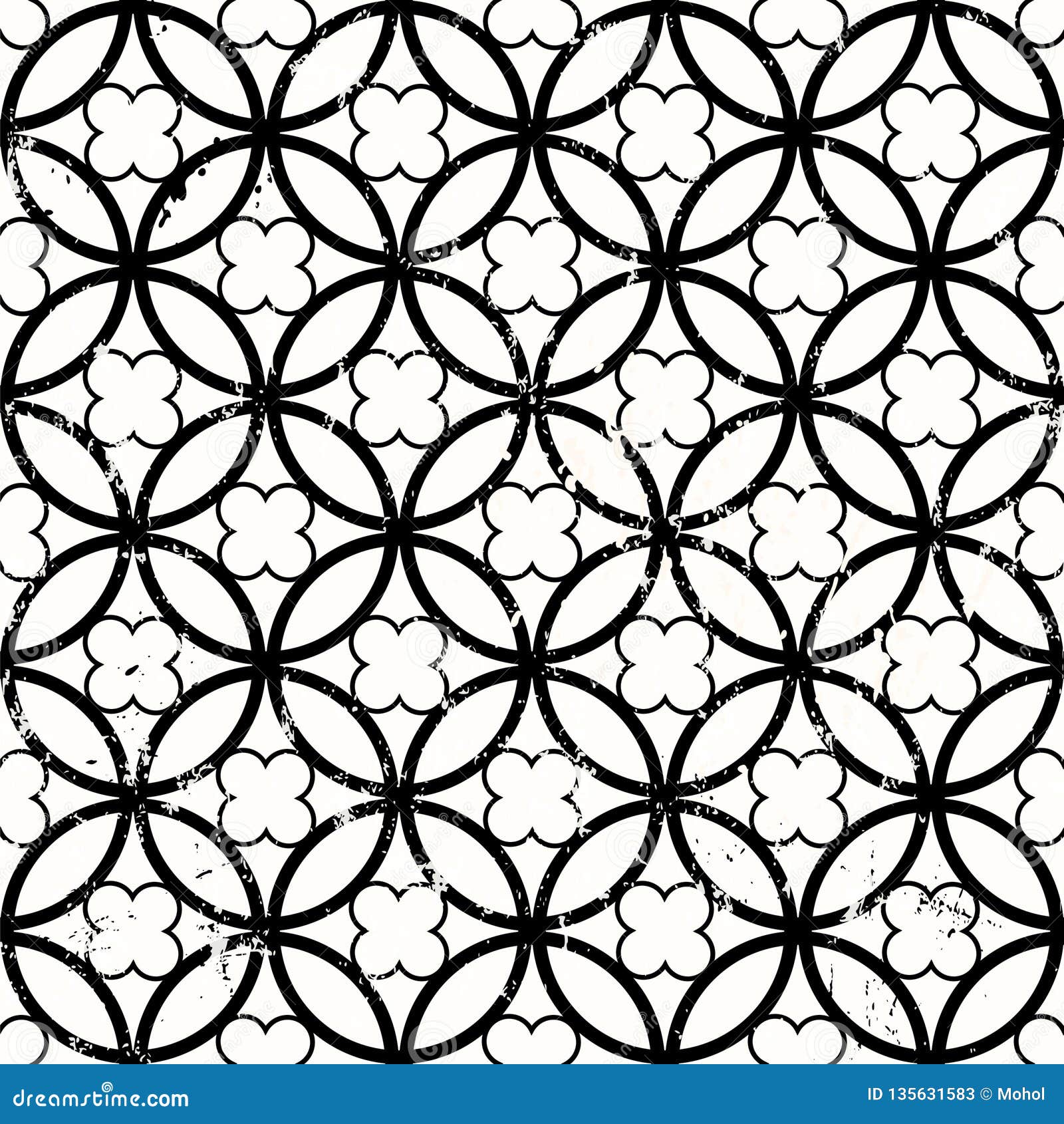 Seamless Abstract Geometric Quatrefoil Pattern Stock Vector