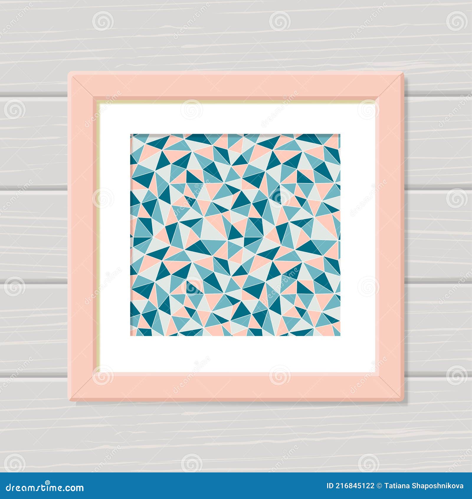 Seamless Abstract Geometric Shape in Frame. Flat Style Stock Vector ...