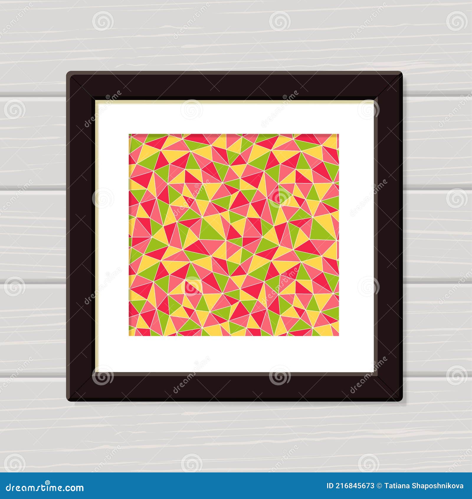 Seamless Abstract Geometric Shape in Frame. Vector Illustration Stock ...