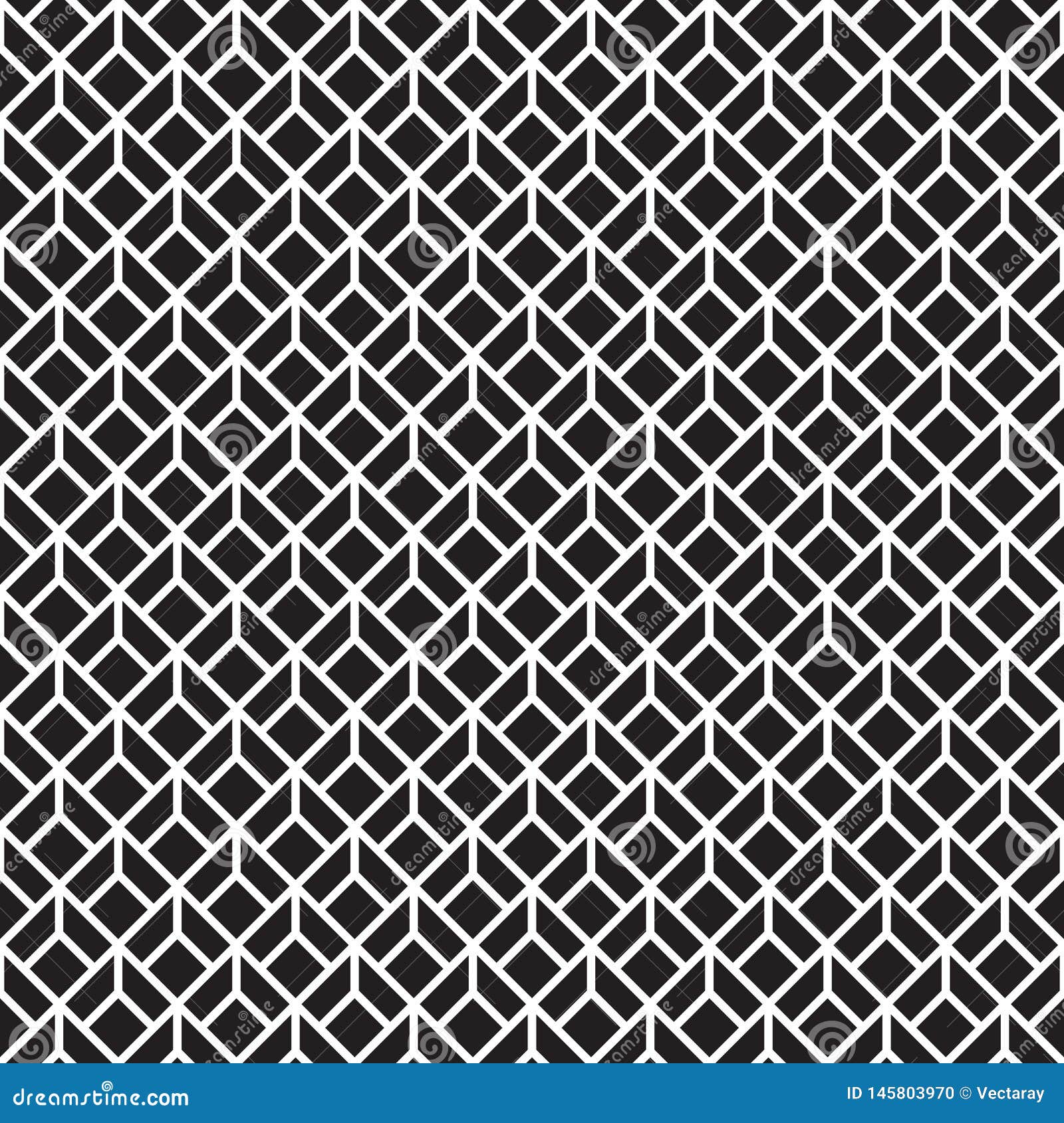 Seamless Abstract Geometric Wireframe Cube Pattern Background Stock ...