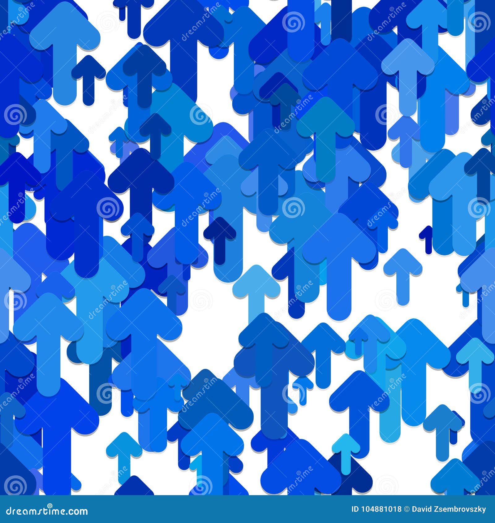 Seamless Abstract Arrow Background Pattern - Vector Design from Blue ...