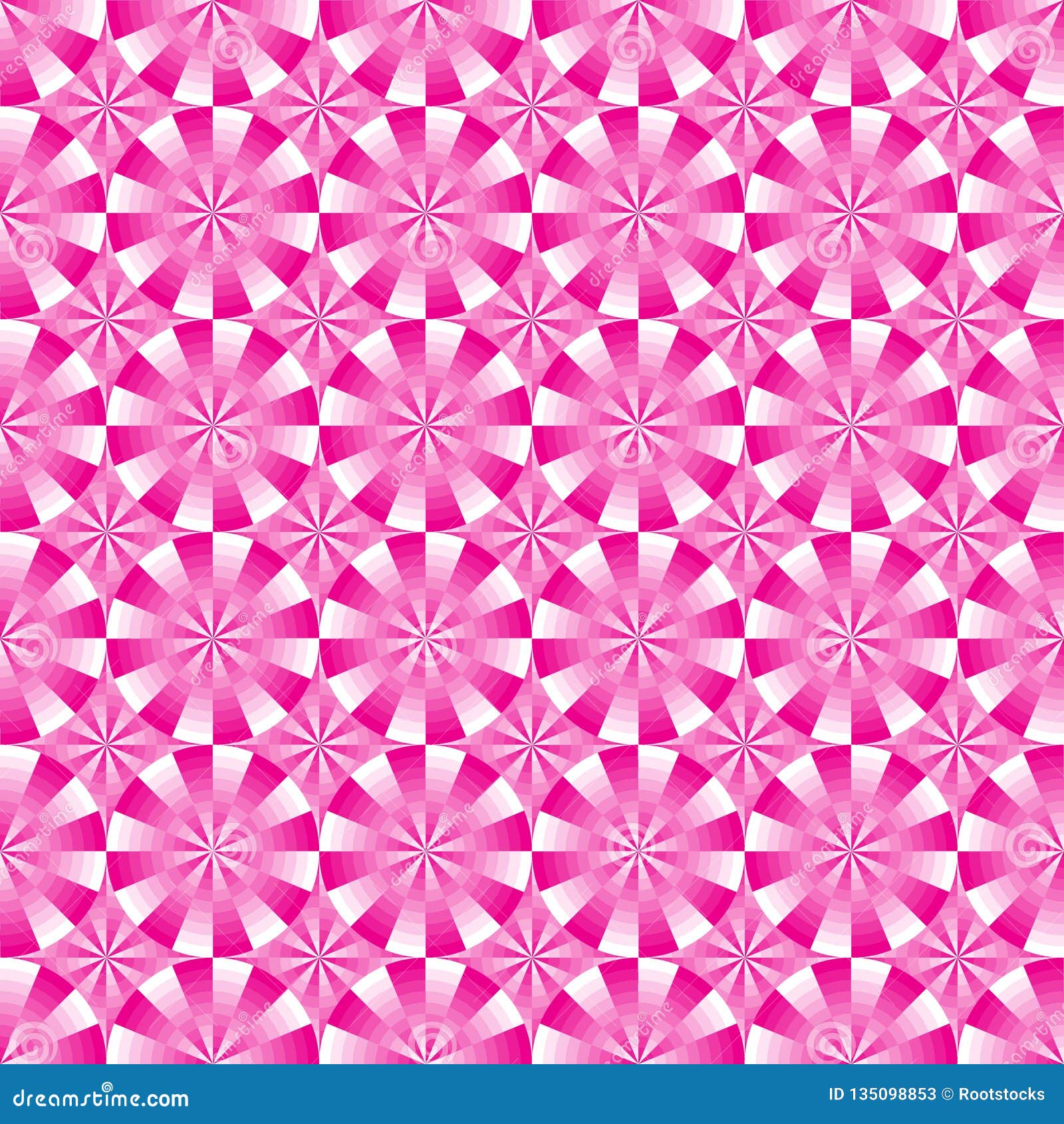 Seamless Geometrical Pink and White Pattern Stock Illustration ...