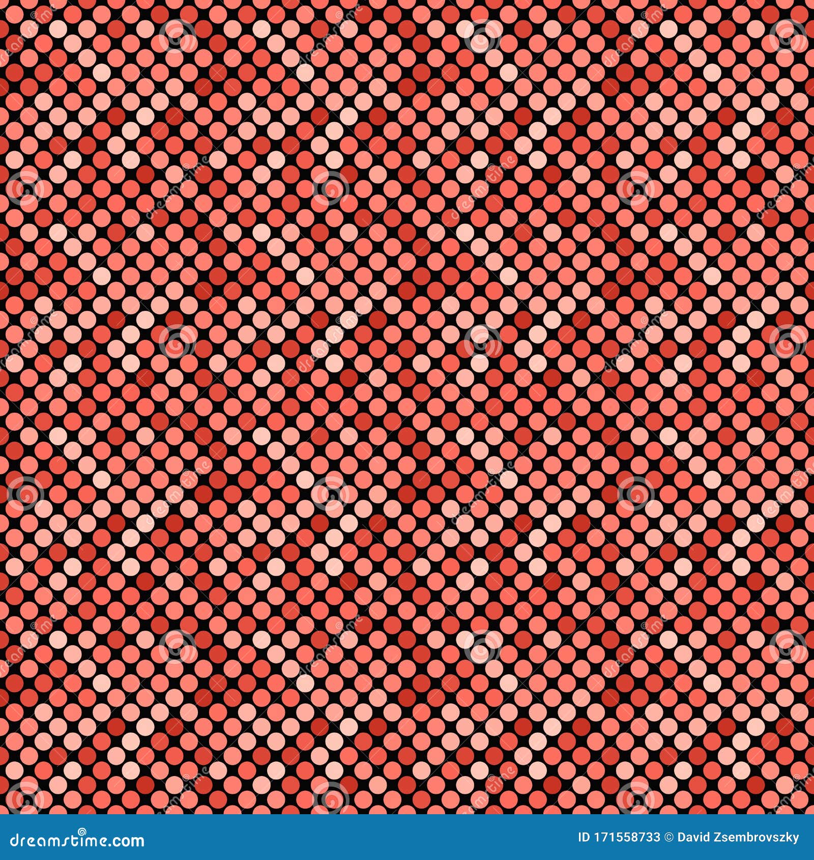 Seamless Abstract Geometrical Red Dot Pattern Background Stock Vector ...