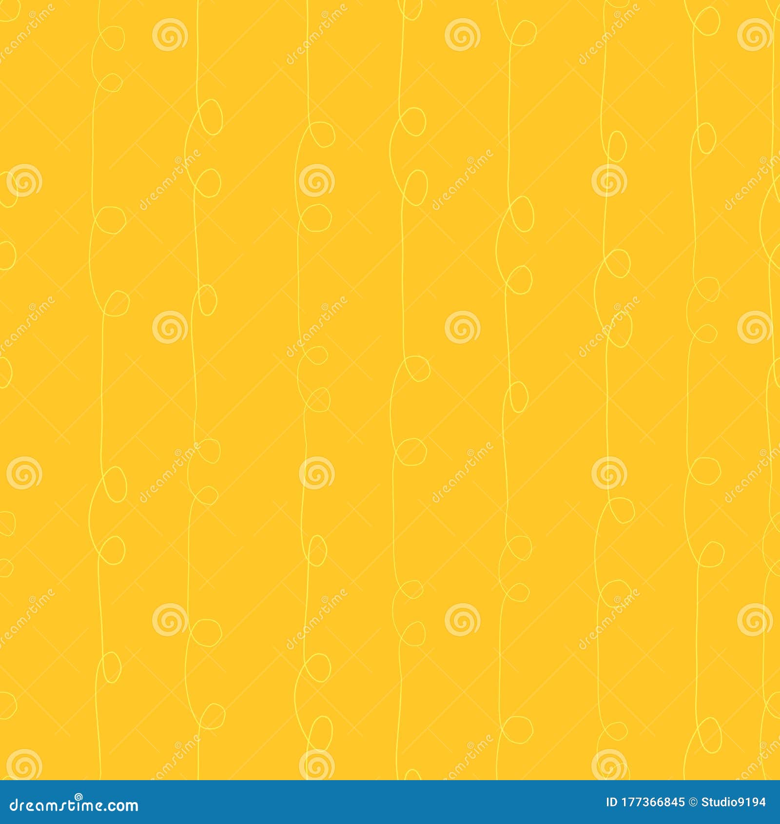 Seamless Abstract Gold Yellow Doodle Vector Background. Repeating ...