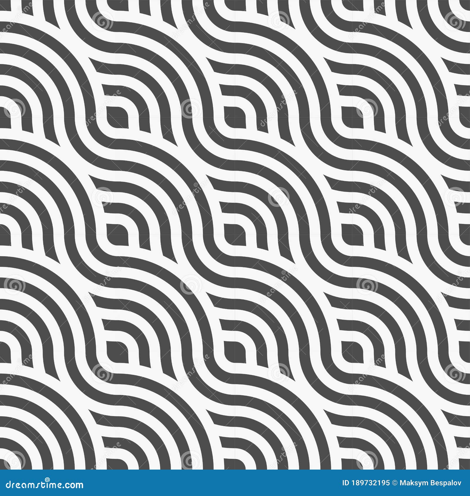 Continuous Retro Vector Flow Design Pattern. Repeat Elegant Graphic ...