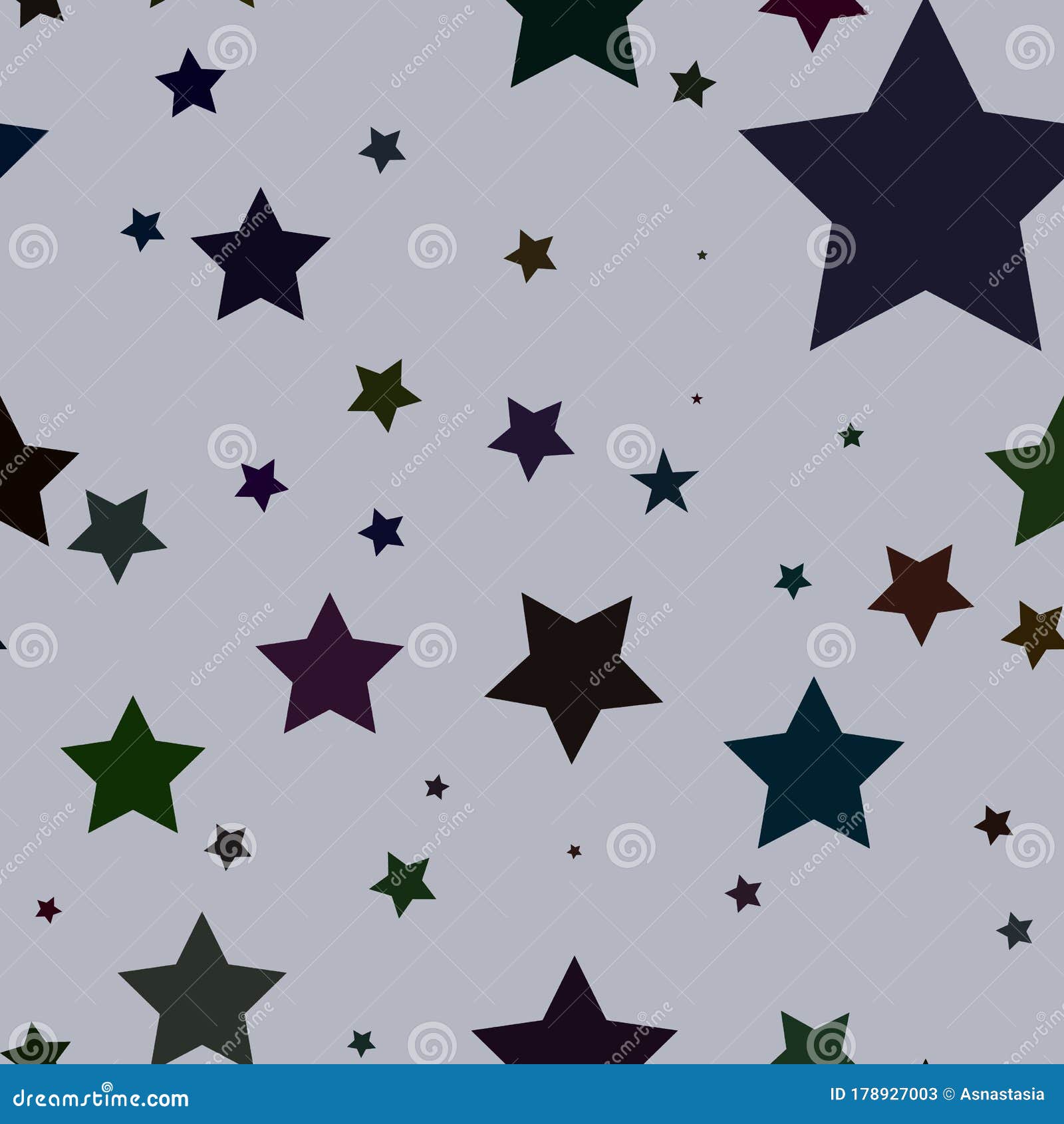 Seamless Abstract Gray and Black Pattern with Simple Star. Vector ...