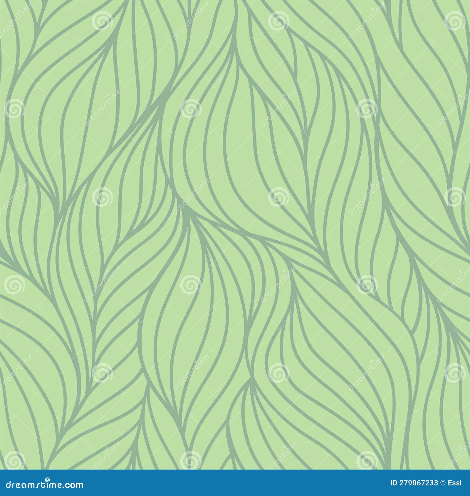 Seamless Abstract Green Wave Pattern. Yarn Fibers Design. Vector ...