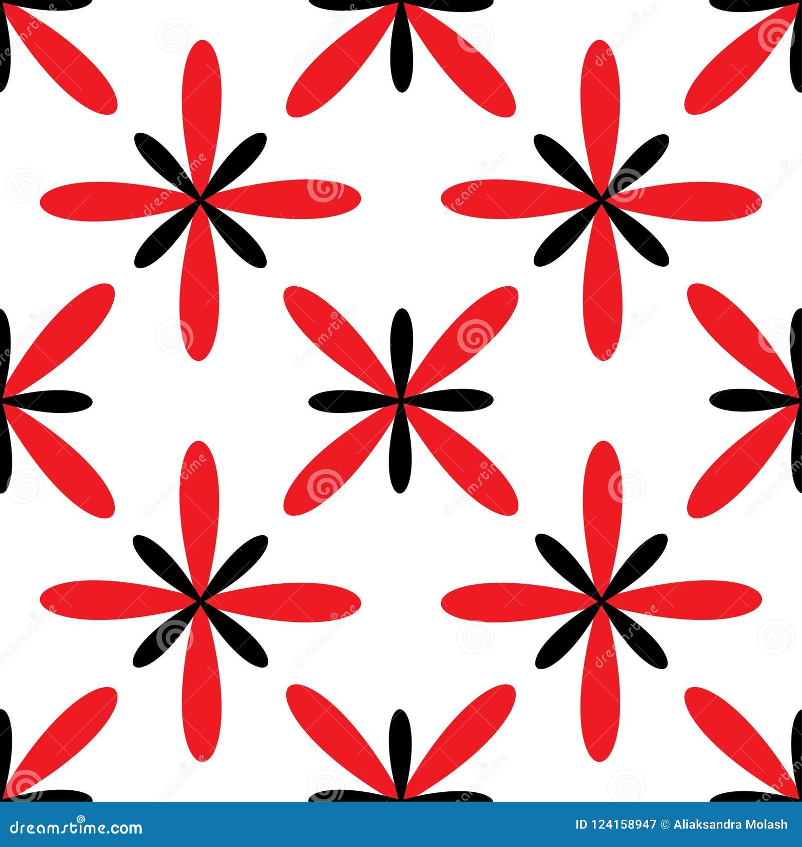 Seamless Abstract Grid Art White Red Pattern Stock Vector ...