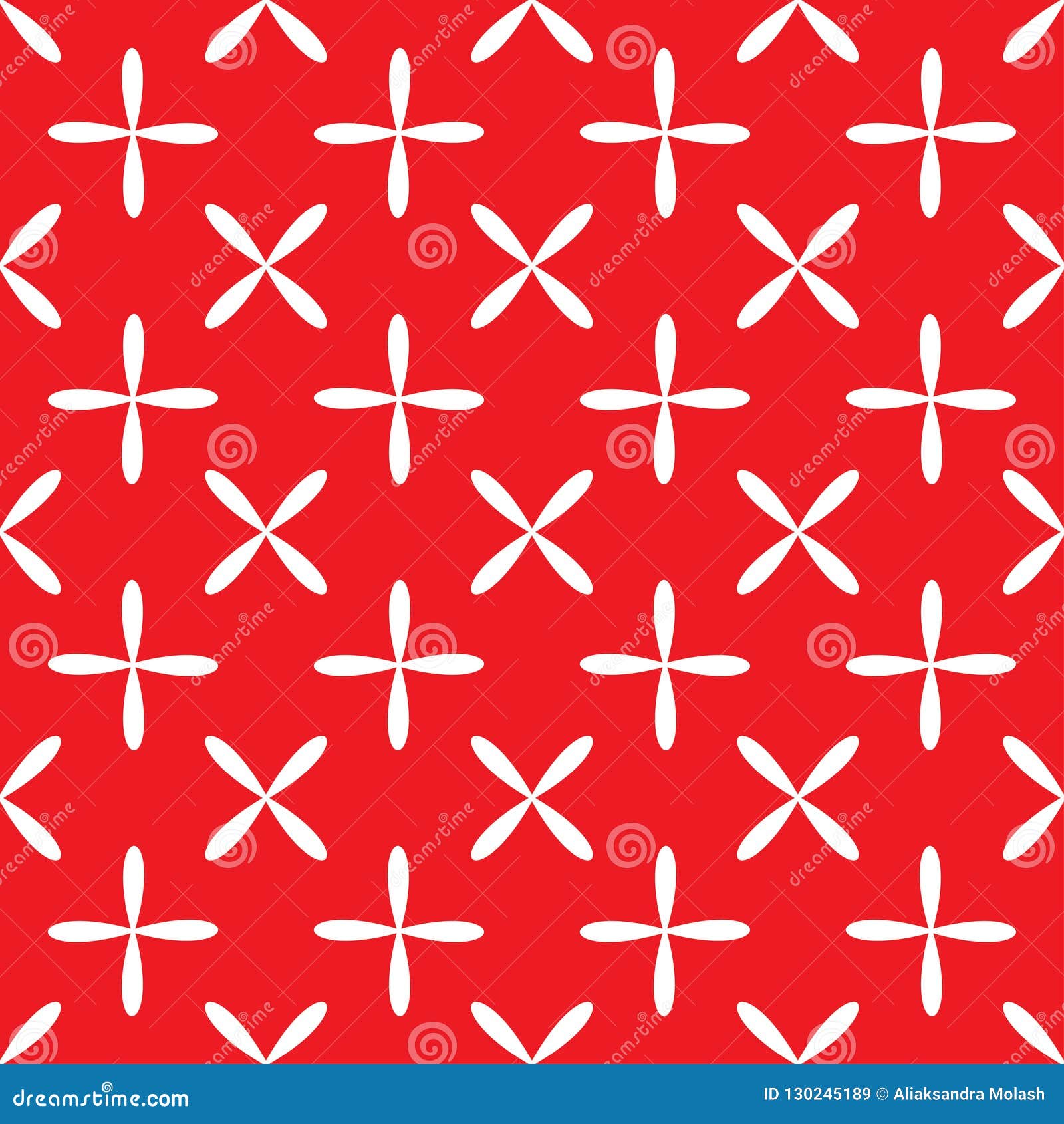 Seamless Abstract Grid Art White Red Pattern Stock Vector ...